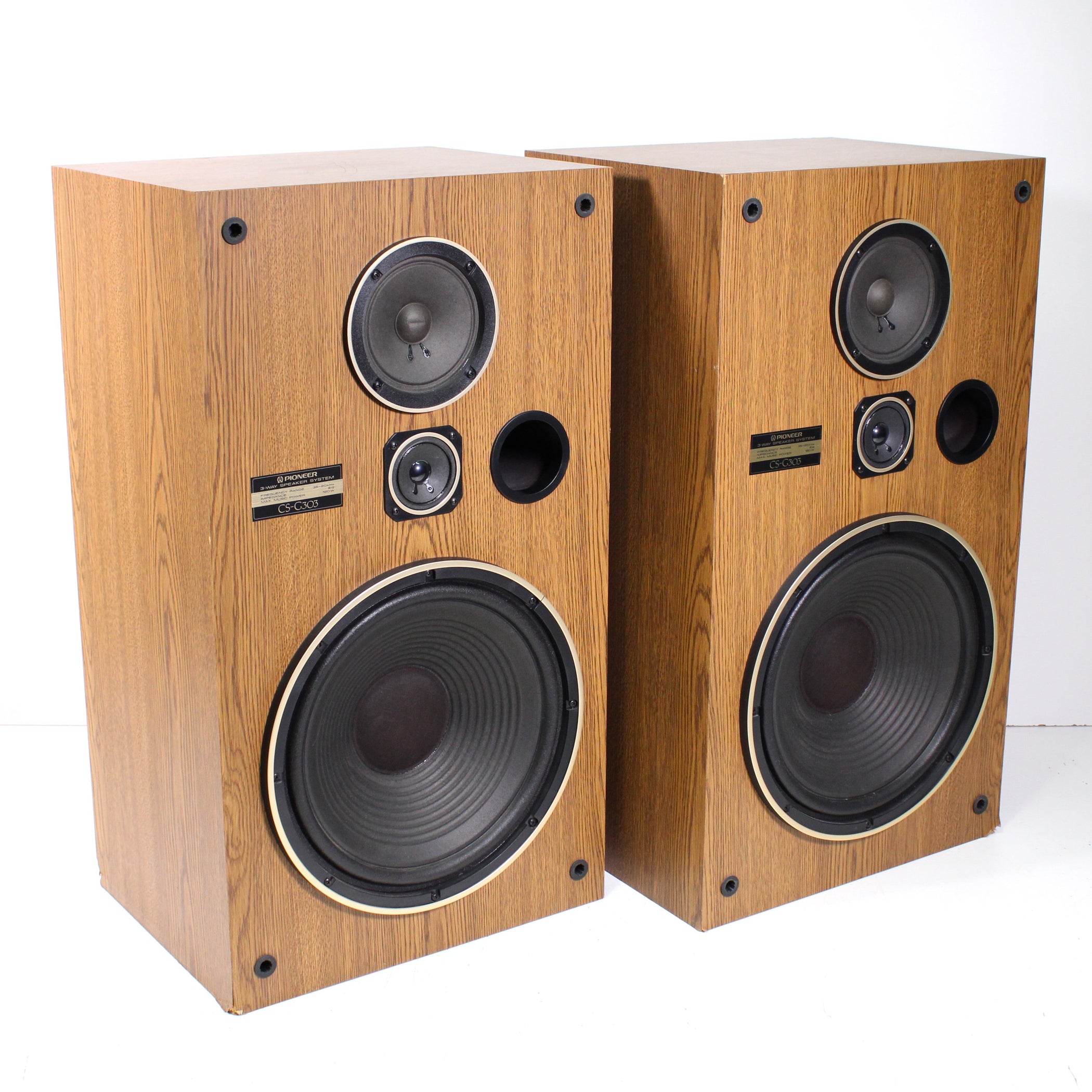 Pioneer CS-G303 3-Way Stereo Speaker System Pair Ported — SpenCertified