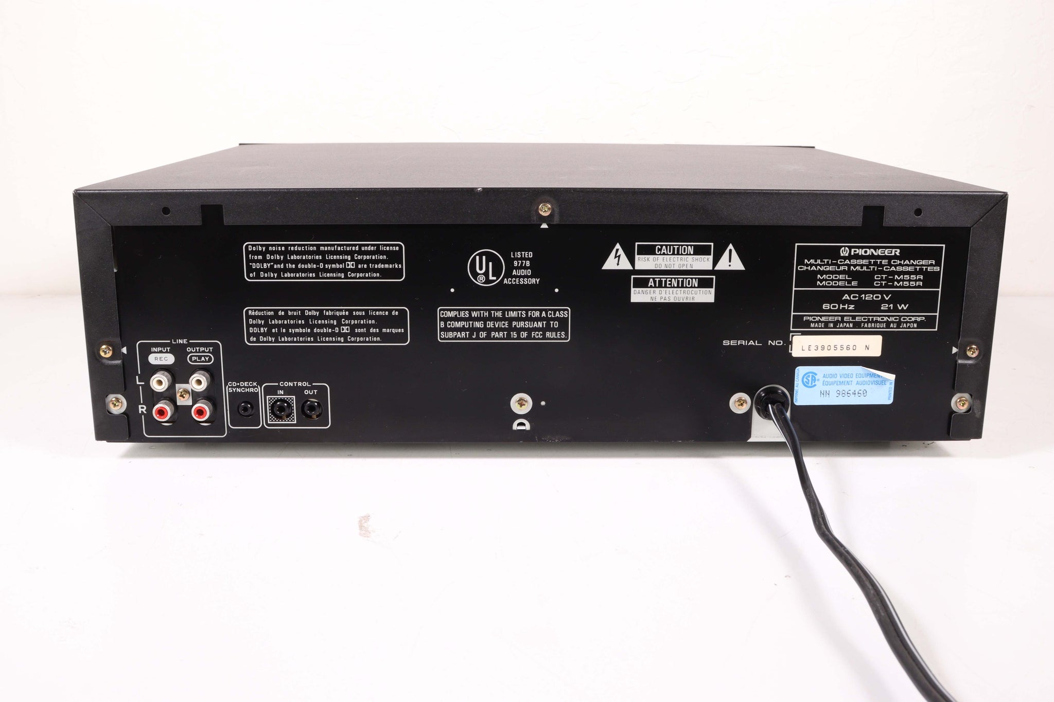 Pioneer CT-M55R 6 Cassette Changer Multi-Cassette Player — SpenCertified