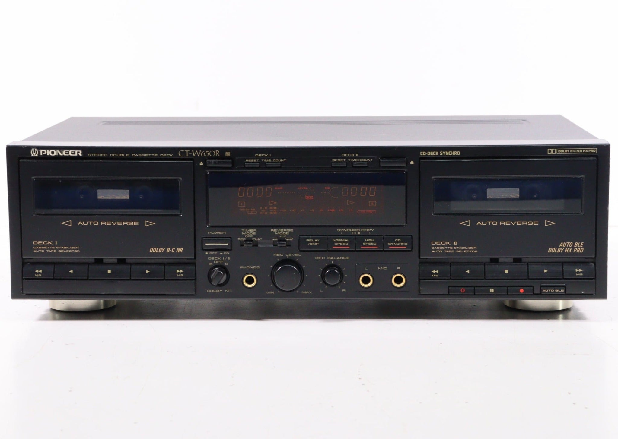 Pioneer CT-W650R Stereo Double Cassette Deck