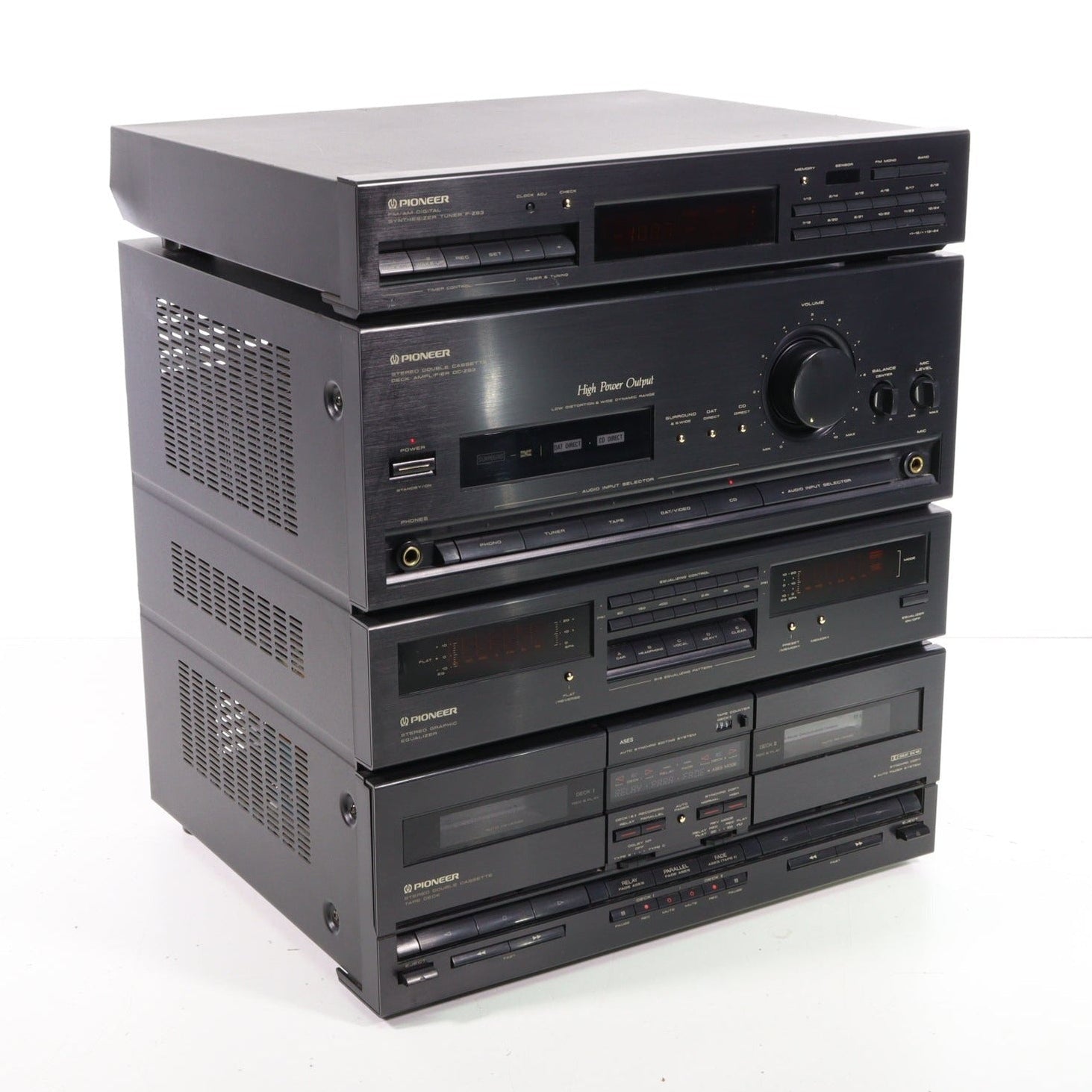 Pioneer DC-Z93 and F-Z93 Stereo Double Cassette Deck and Tuner System — SpenCertified