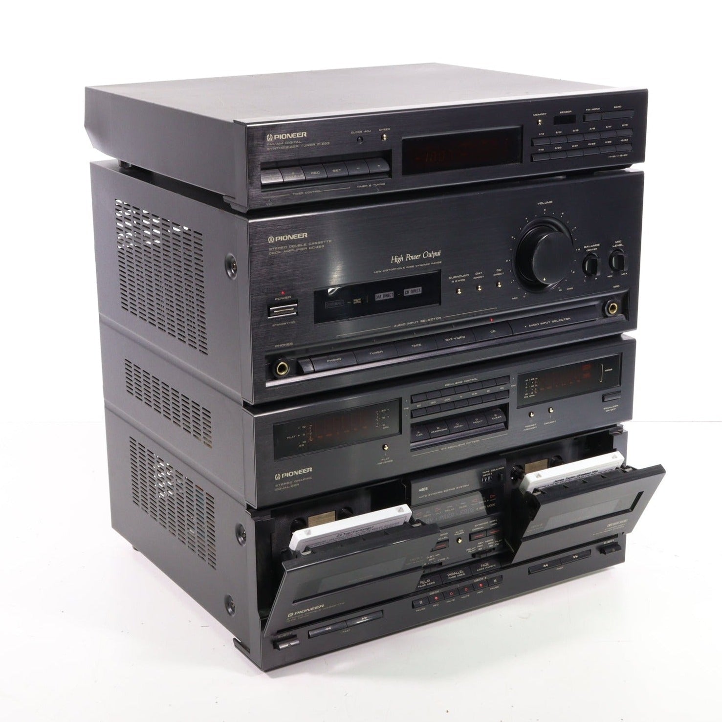 Pioneer DC-Z93 and F-Z93 Stereo Double Cassette Deck and Tuner System ...