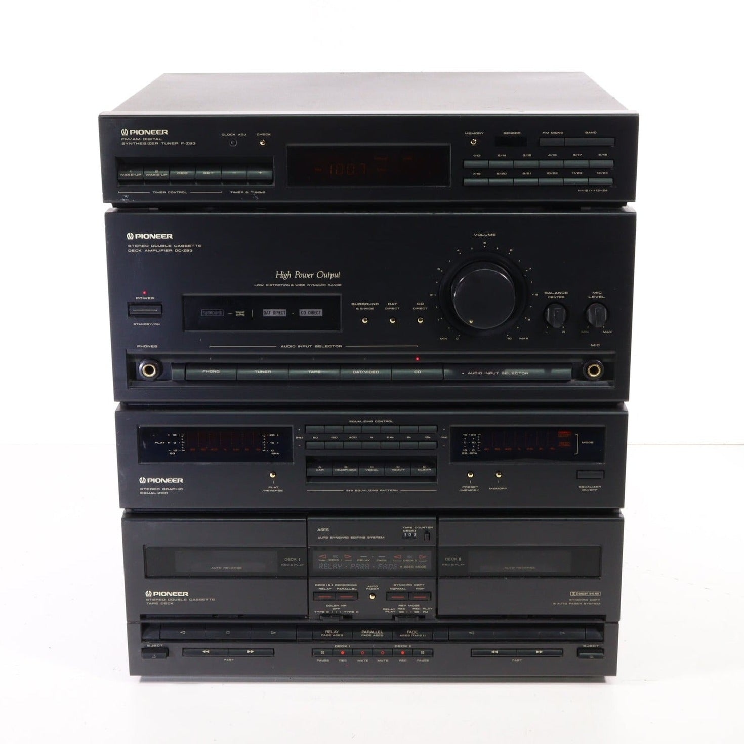 Pioneer DC-Z93 and F-Z93 Stereo Double Cassette Deck and Tuner System ...