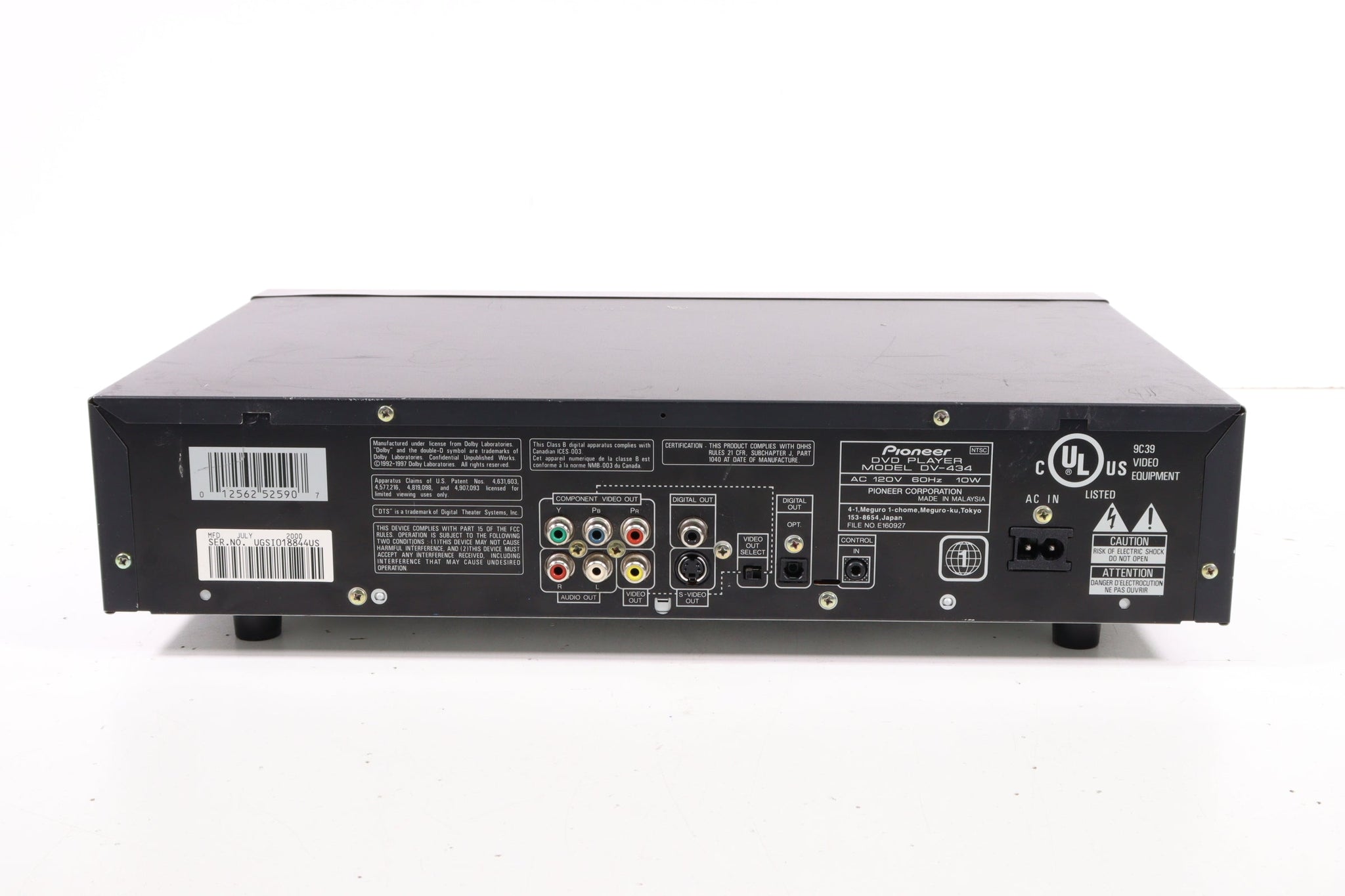 Pioneer DV-434 DVD Player with Progressive Scan