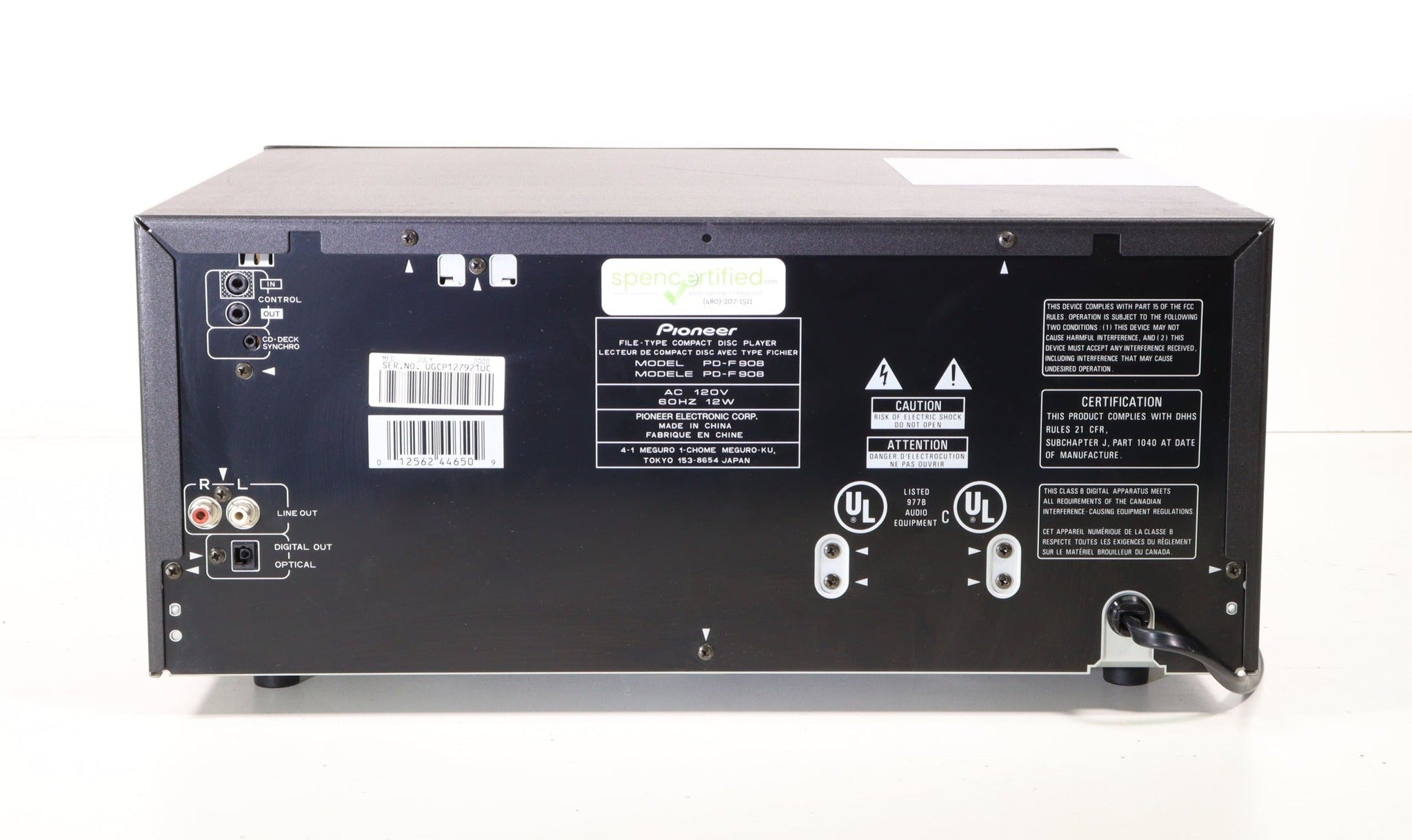 Pioneer PD-F908 File-Type 101 Disc CD Compact Disc Player Carousel Juk ...