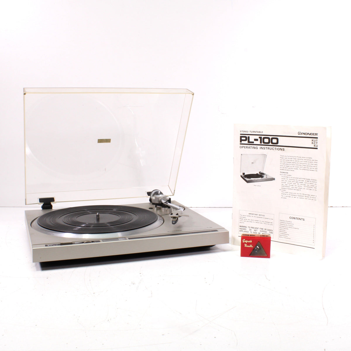 Pioneer PL-100 2-Speed Belt-Drive Turntable (1980-1981) — SpenCertified