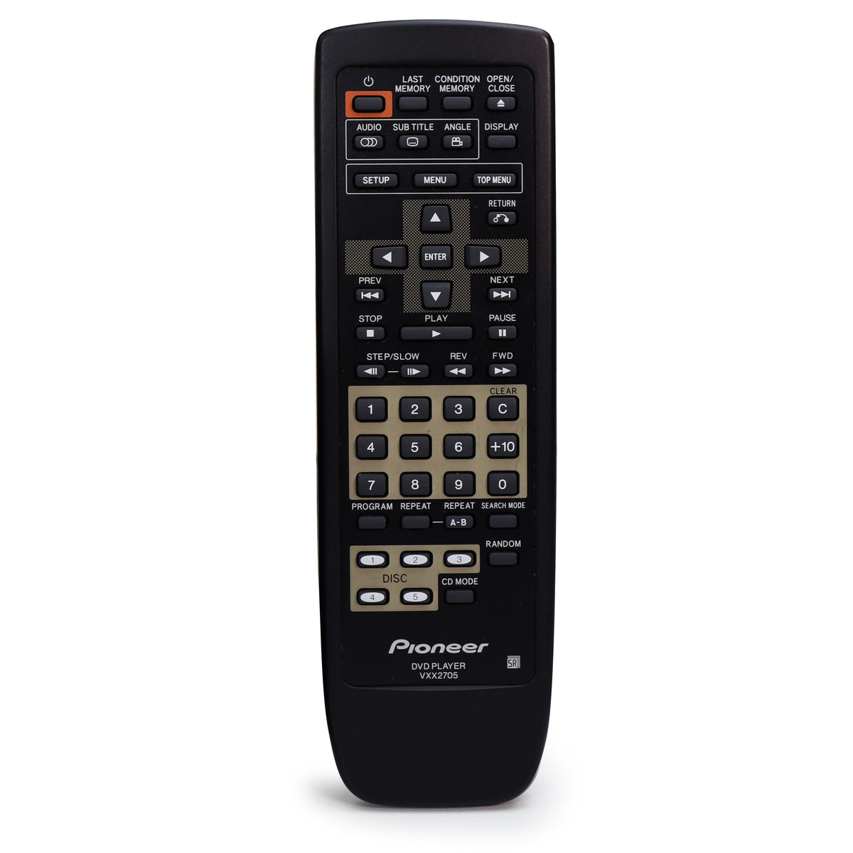 Pioneer VXX2705 Remote Control for 5 Disc DVD Changer DV-C503 DV-C36 ...