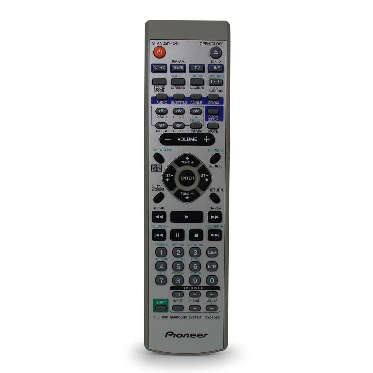 Pioneer XXD3080 Remote Control for DVD Player XV-HTD340 and More ...