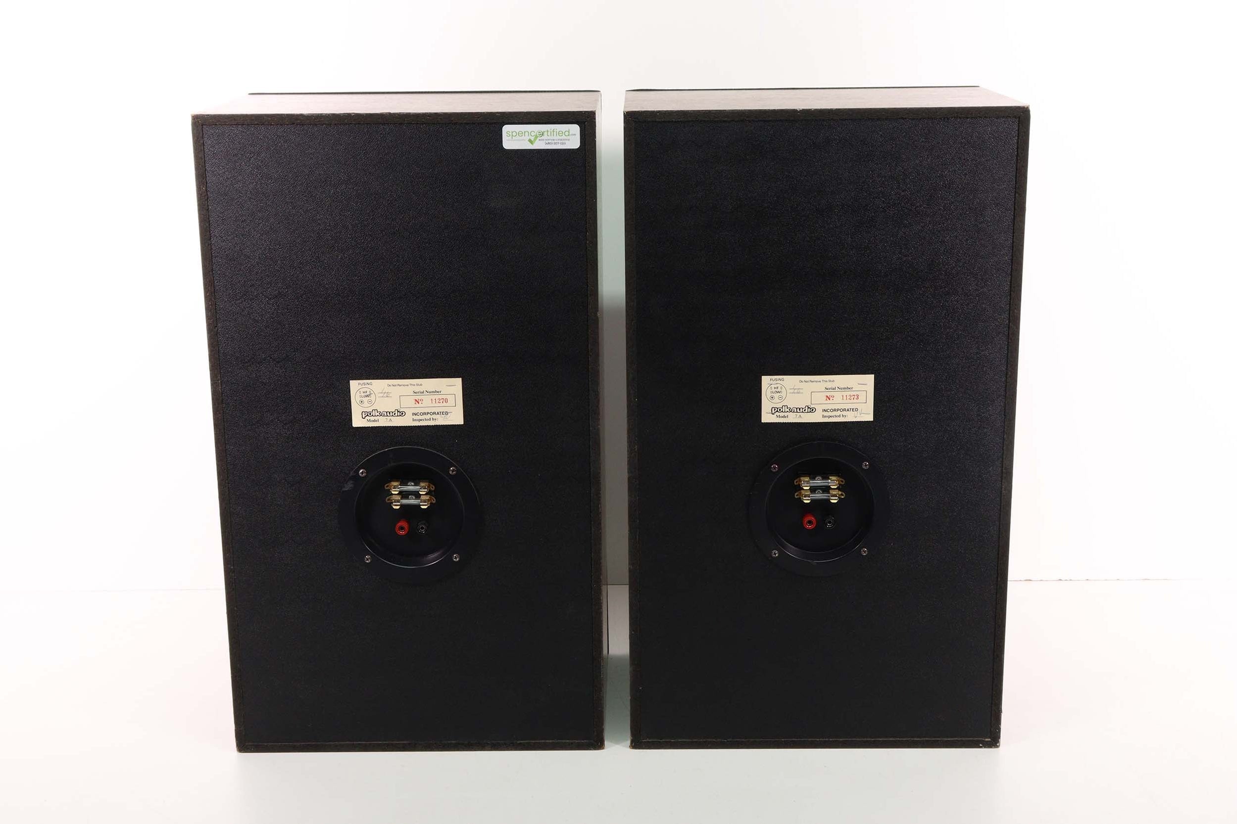 Polk Audio 7A Vintage 2 Way Speakers 1982 Wood Veneer — SpenCertified
