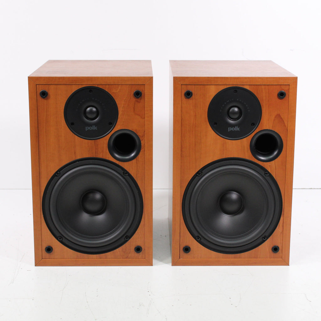 Polk Audio R20 Bookshelf Speaker Pair Cherry Wood Finish