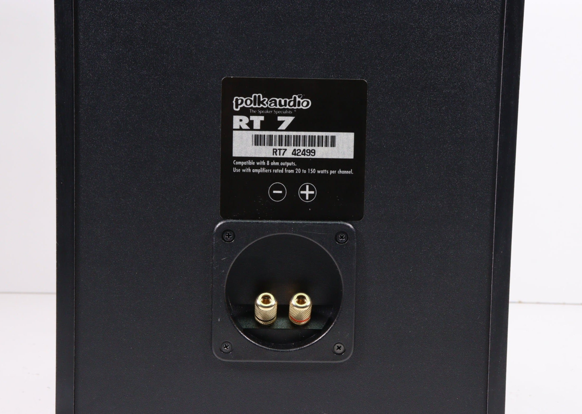 Polk Audio RT7 Stereo Bookshelf Speaker Pair Black — SpenCertified