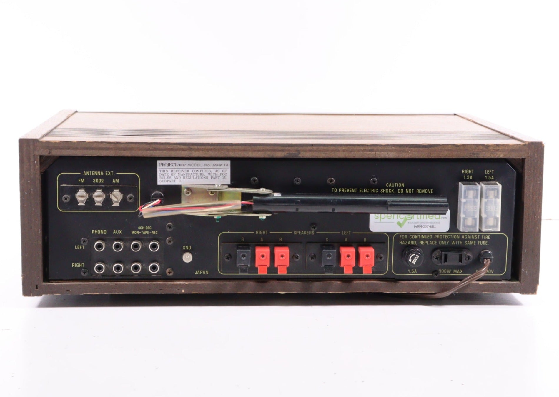 Project/One Mark 1A Solid State Stereo Receiver (NO POWER)
