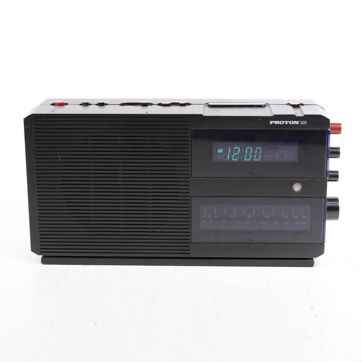 Proton 320 Vintage AM/FM Stereo Alarm Clock Radio Treble Bass Control ...