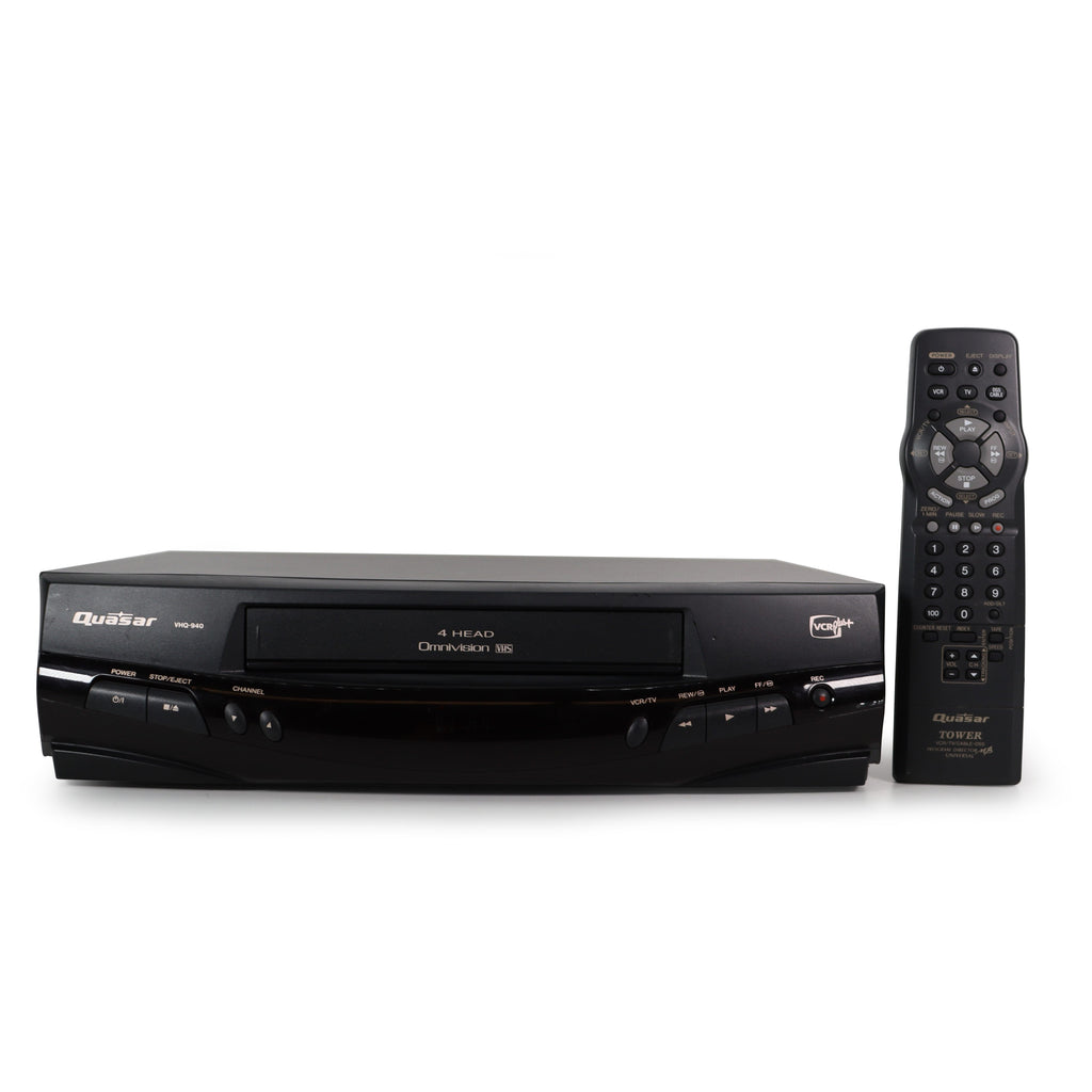 Quasar VHQ-940 4 Head Mono VCR VHS Player Recorder with Omnivision (19