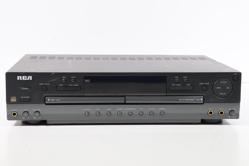 RCA CDRW121 Dual Tray CD Digital Audio Rewriter Recorder (NO REMOTE)
