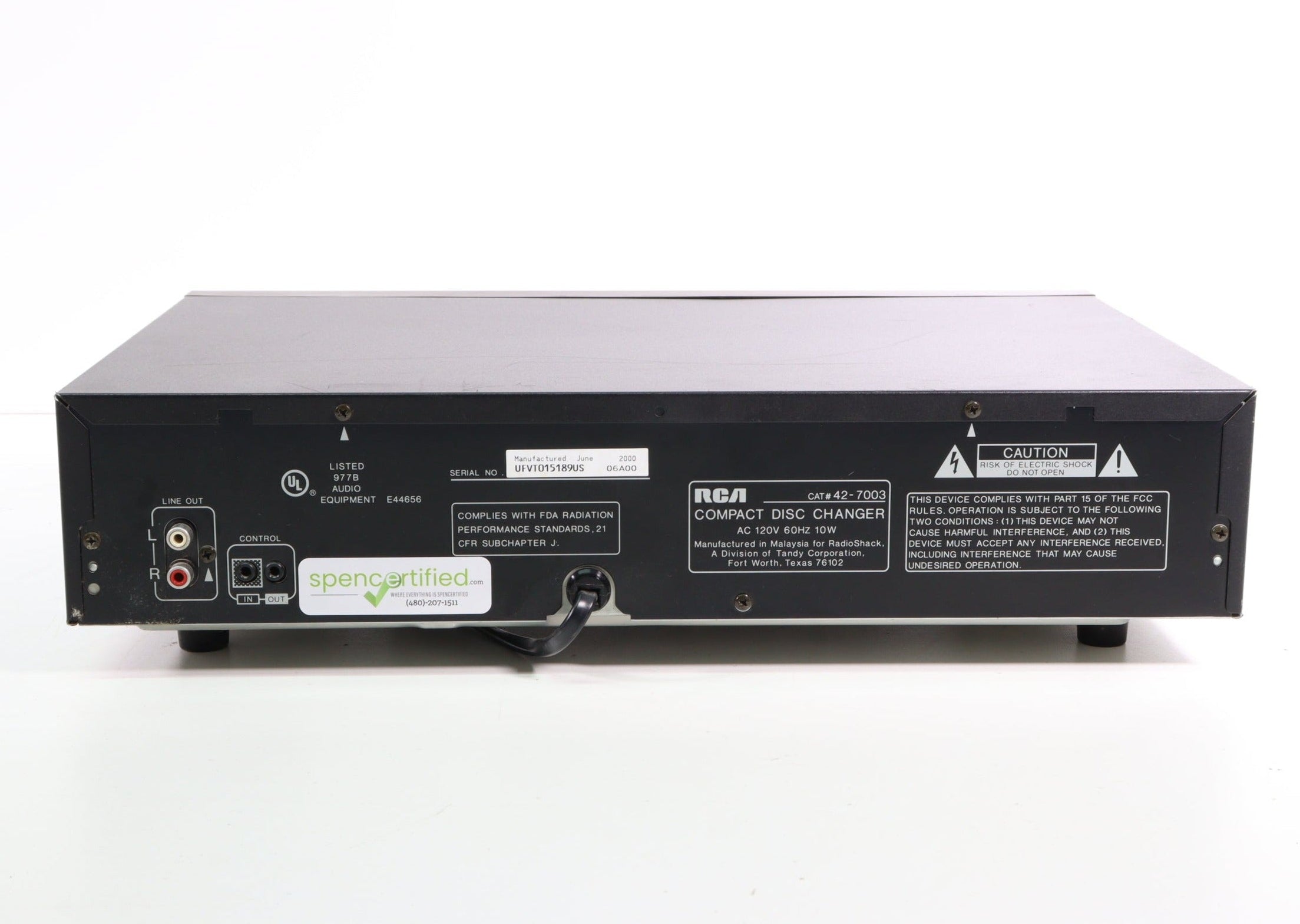 RCA Professional Series CD-9300 6-Disc CD Magazine Style Changer (NO R ...