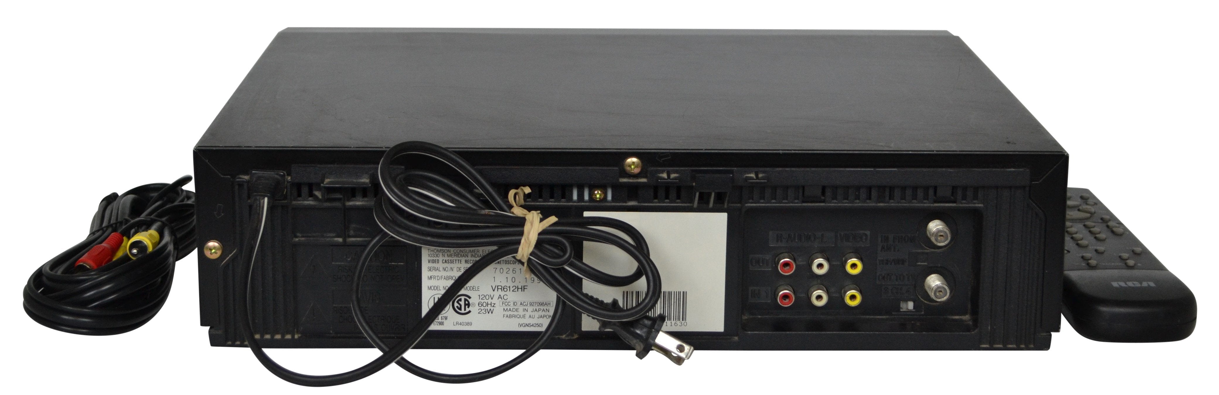 RCA VR612HF 4-Head Double Azimuth Hi-Fi Stereo VCR Video Cassette Reco ...