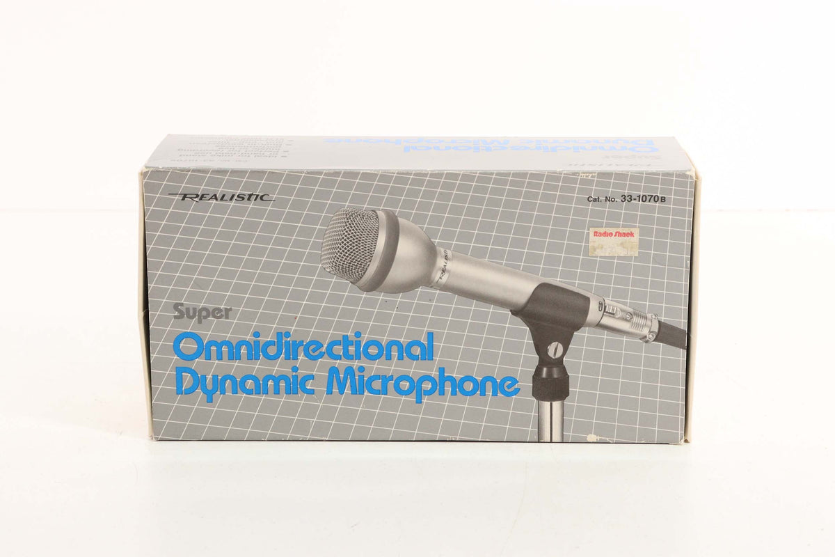REALISTIC 33-1070B Omnidirectional Dynamic Microphone — SpenCertified