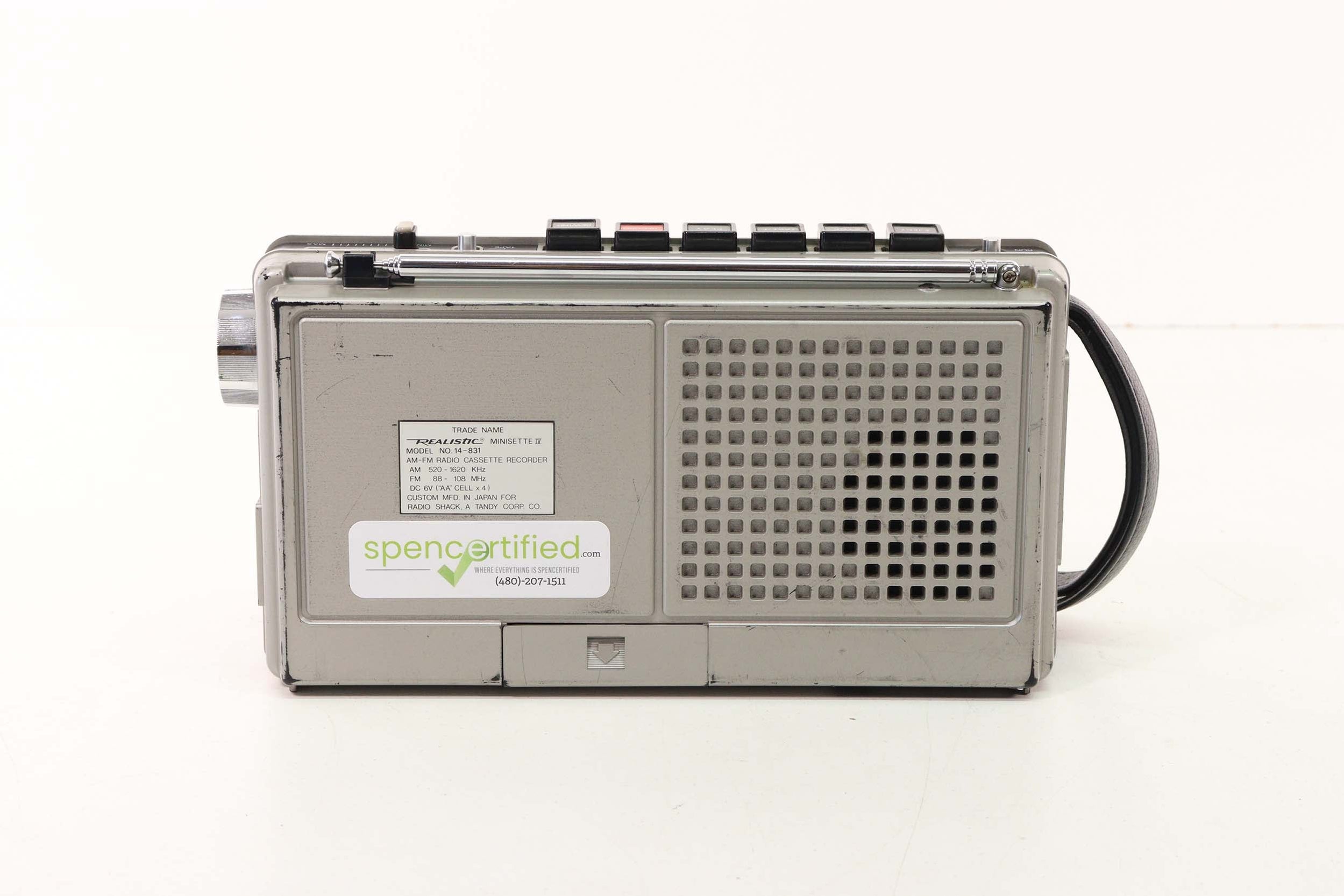 REALISTIC Minisette IV 14-831 AM-FM Radio Cassette Recorder — SpenCertified