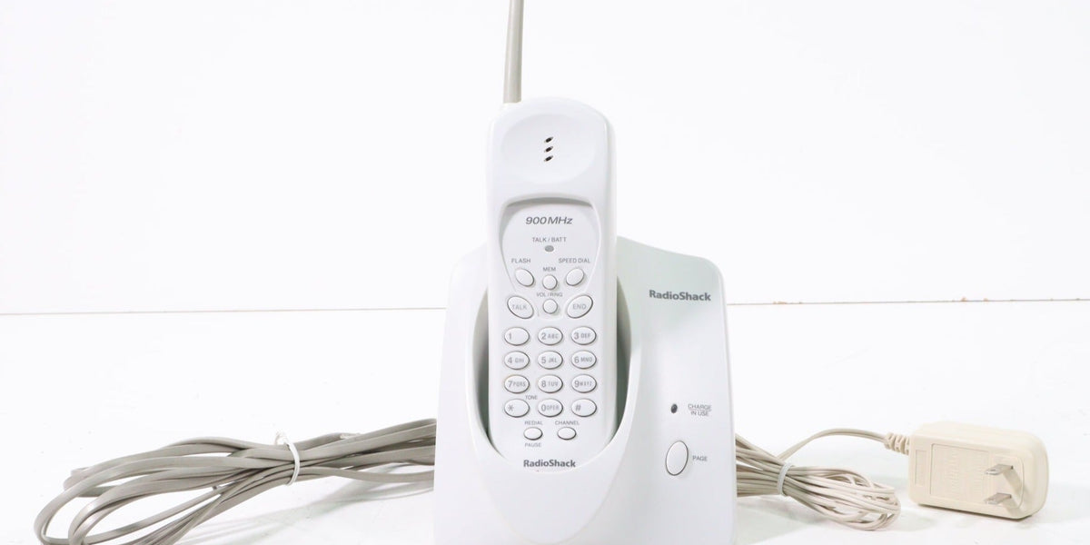 Radio Shack 43-3533 900MHZ Cordless Table Wall Phone White — SpenCertified