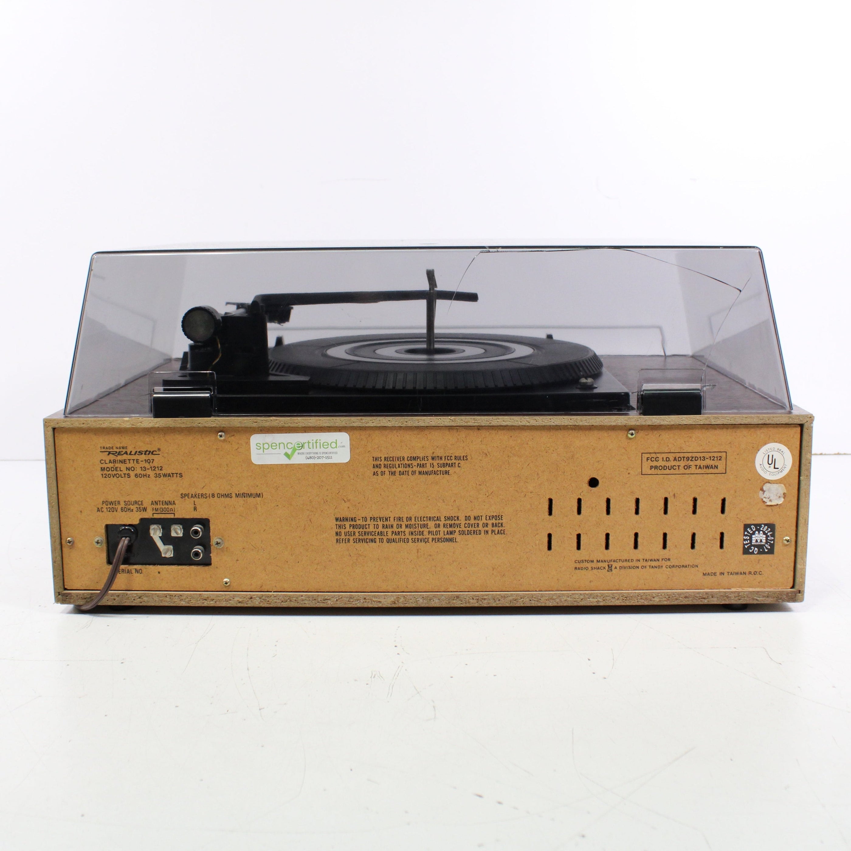 Realistic Clarinette 107 AM FM Stereo Cassette 8-Track Turntable Music ...