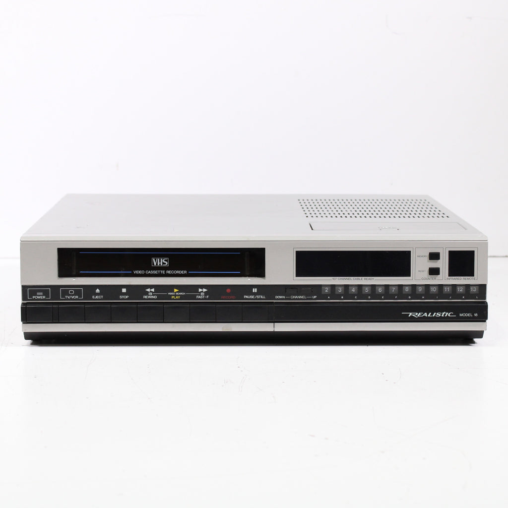 Realistic Model 18 16-507A VCR VHS Player Recorder 107 Channel Cable R