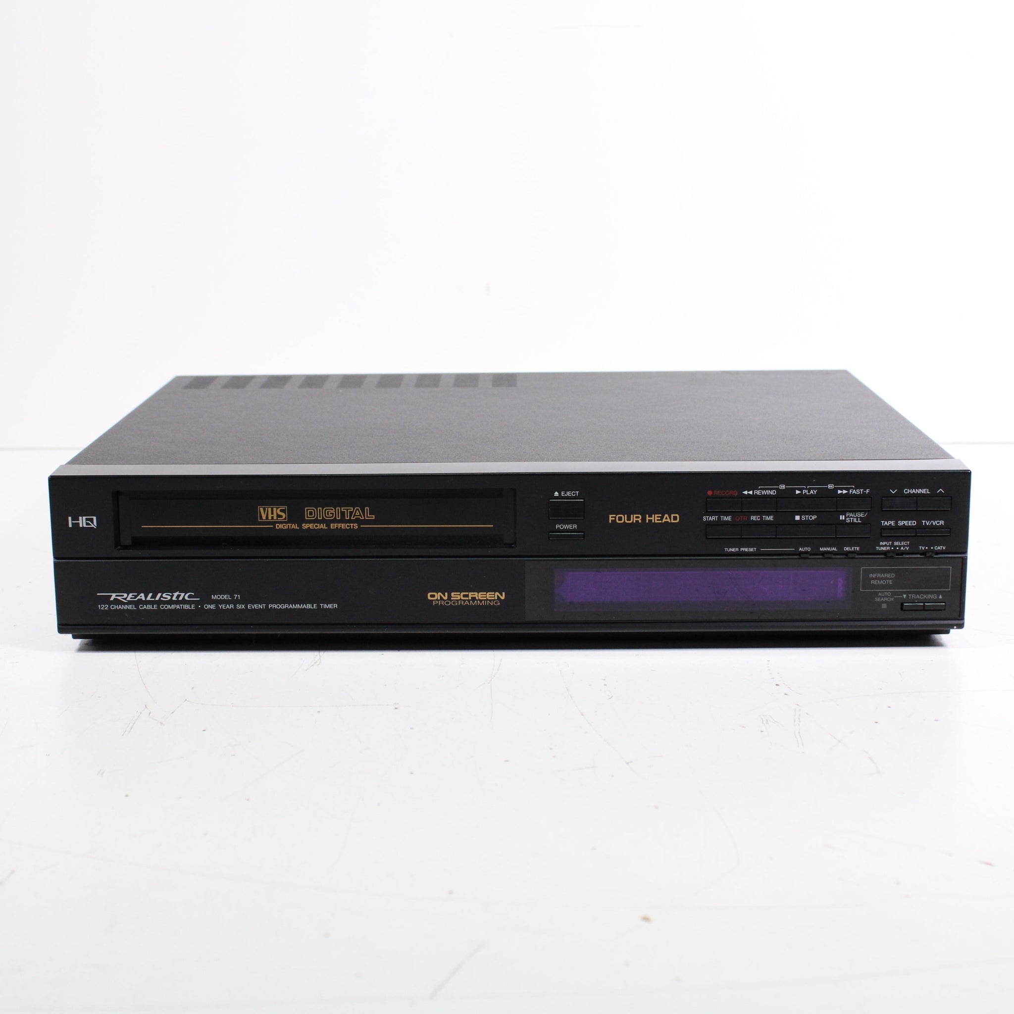 Realistic Model 71 4-Head HQ VCR VHS Player Recorder with On-Screen Pr ...