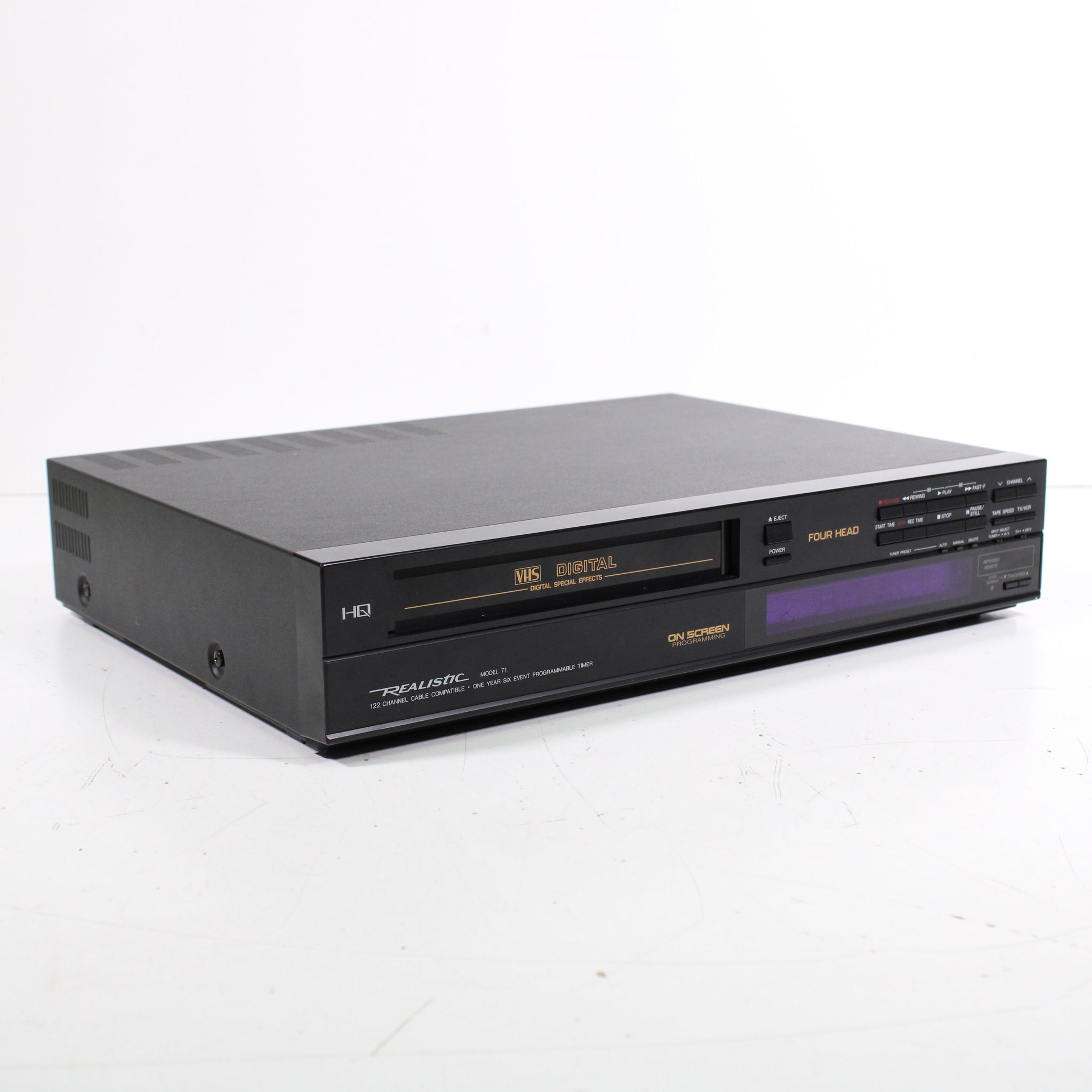 Realistic Model 71 4-Head HQ VCR VHS Player Recorder with On-Screen Pr ...