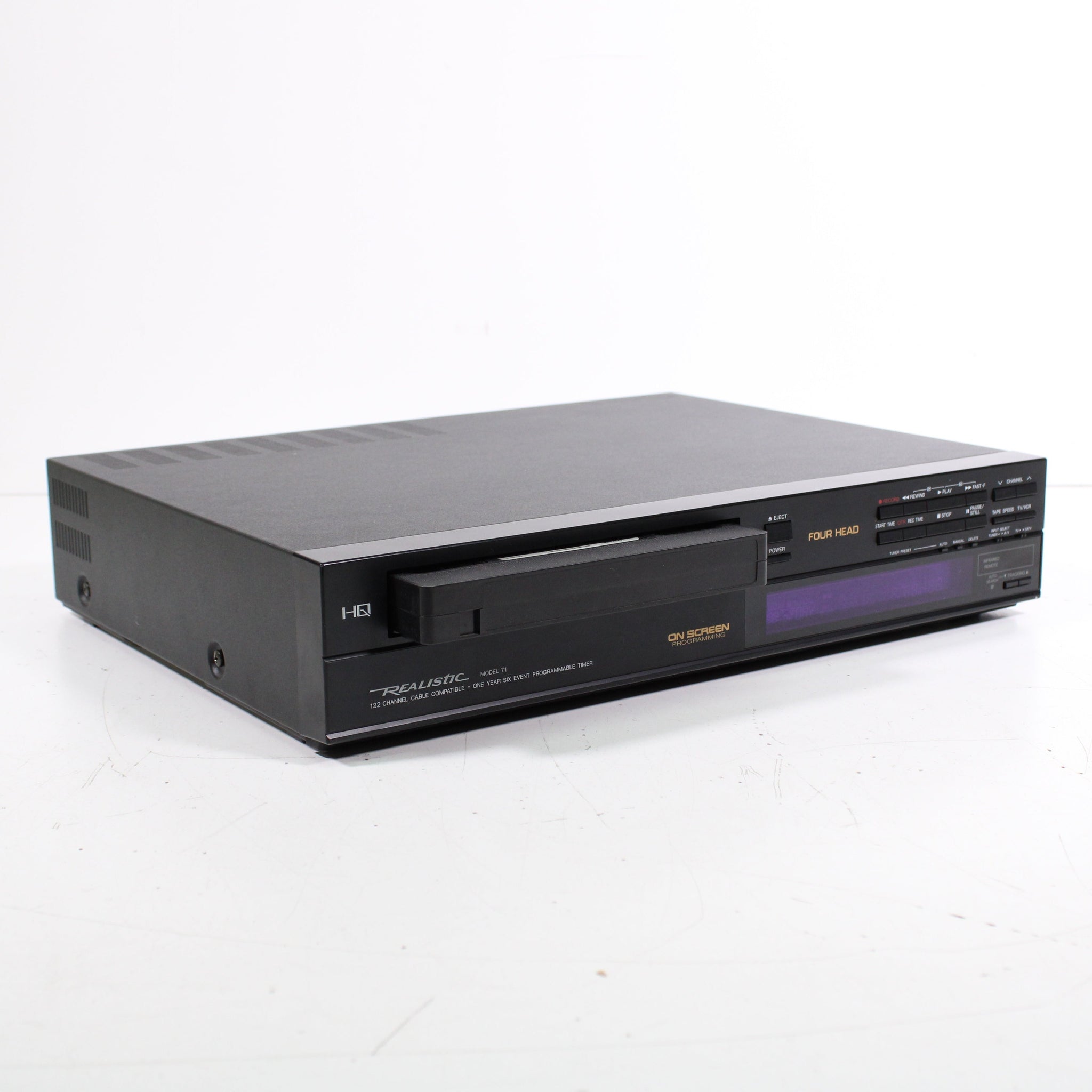 Realistic Model 71 4-Head HQ VCR VHS Player Recorder with On-Screen Pr ...