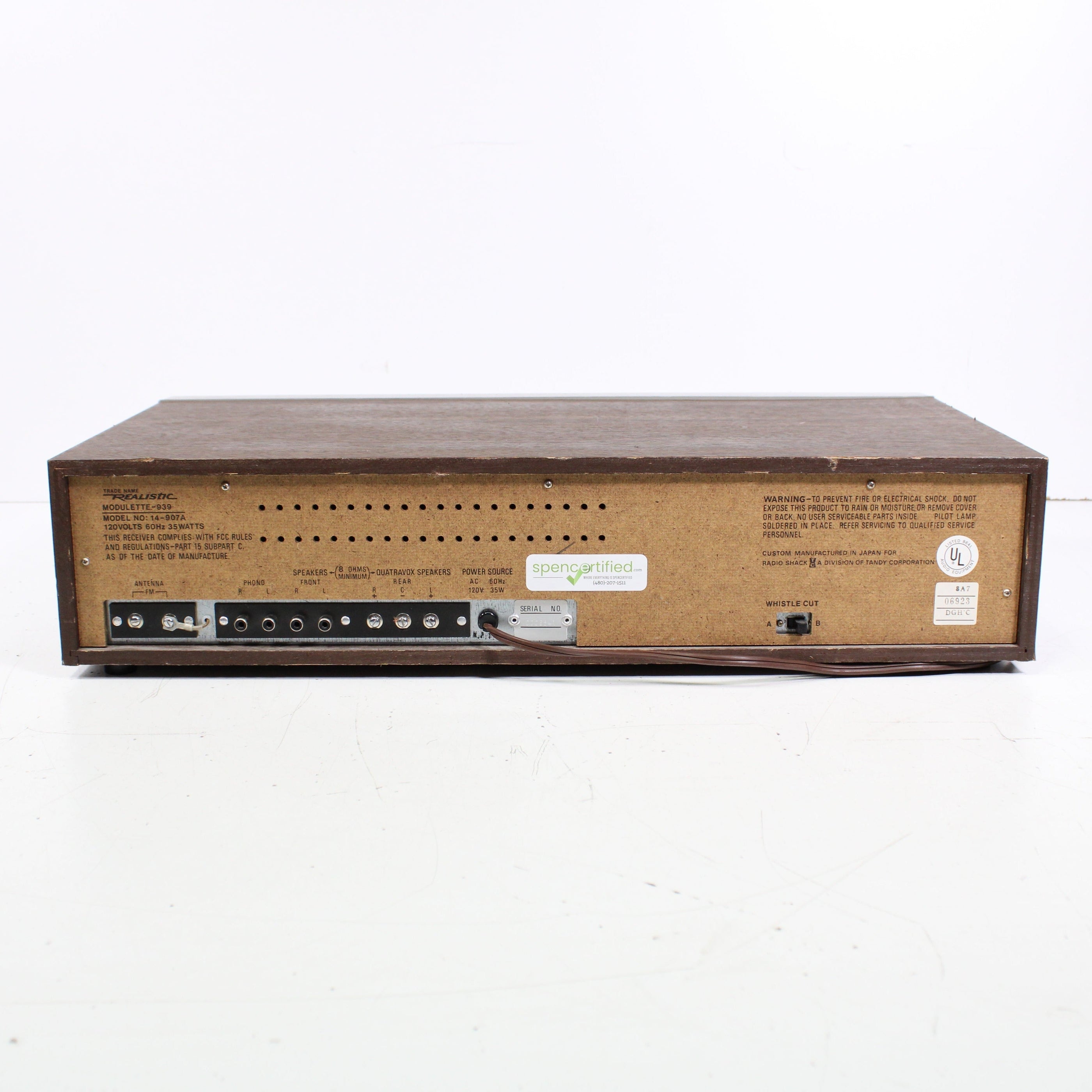Realistic Modulette 939 14-907A Vintage AM FM Stereo Cassette Recorder ...