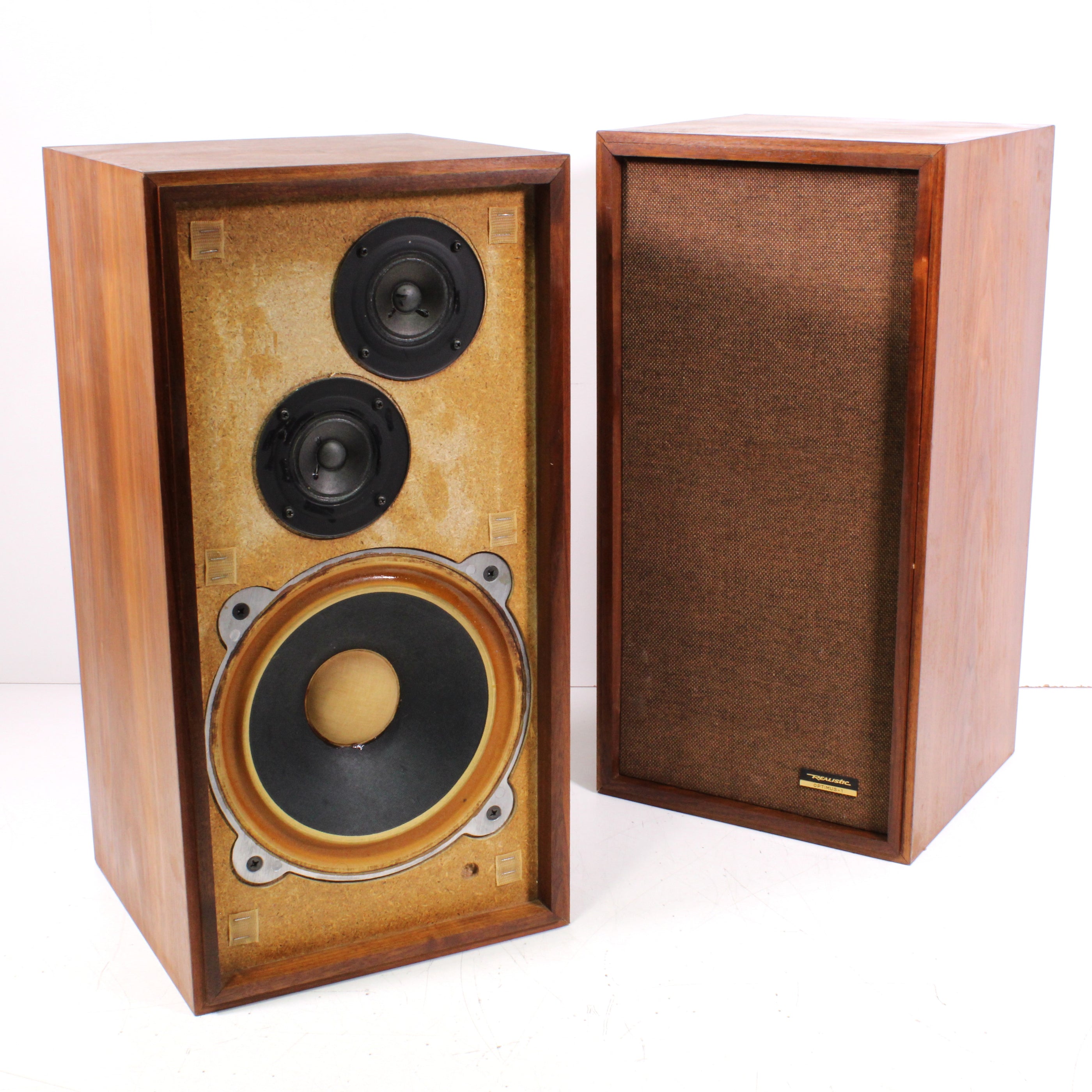 Realistic Optimus-1 Vintage 2-Way Speaker Pair (1969) — SpenCertified