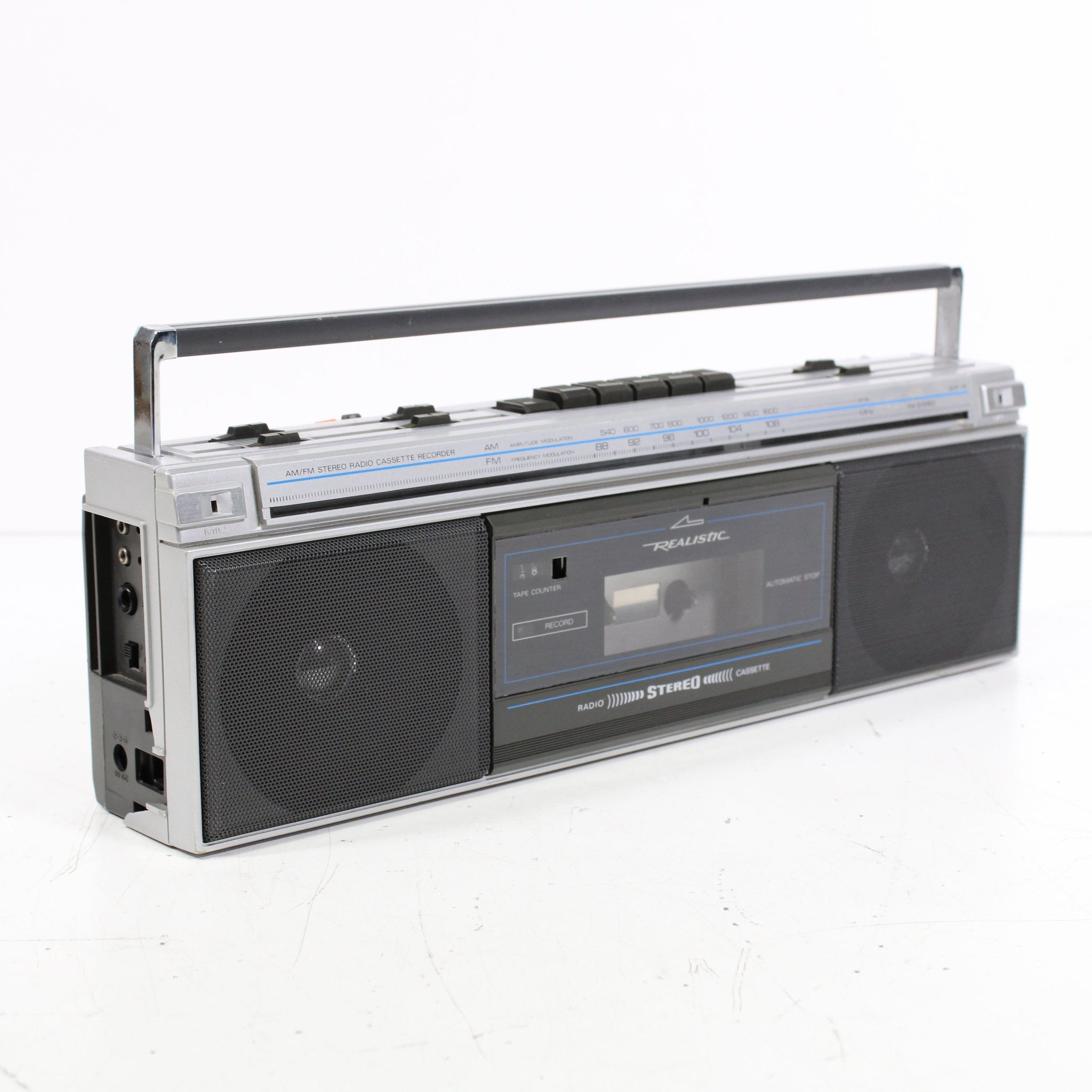 Realistic SCR-18 Portable AM FM Stereo Radio Cassette Recorder Boombox