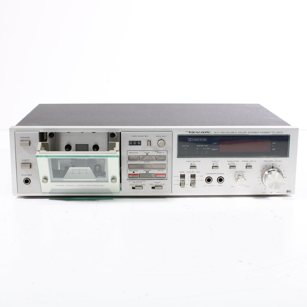 Realistic SCT-33 Single Stereo Cassette Tape Deck with Original Box