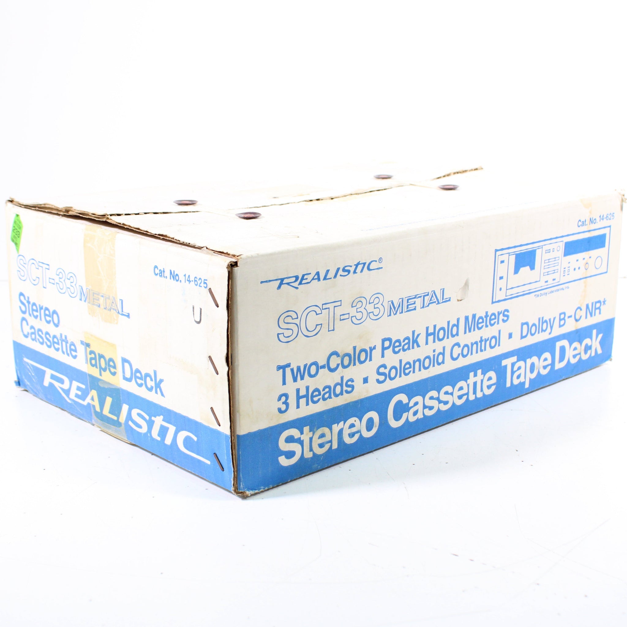 Realistic SCT-33 Single Stereo Cassette Tape Deck with Original Box