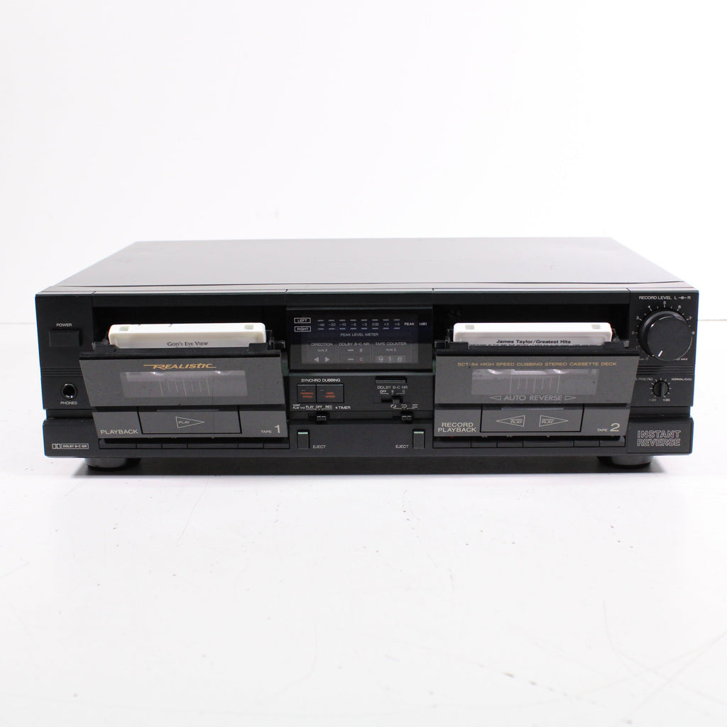 Realistic SCT-84 Double Stereo Cassette Deck with High Speed Dubbing