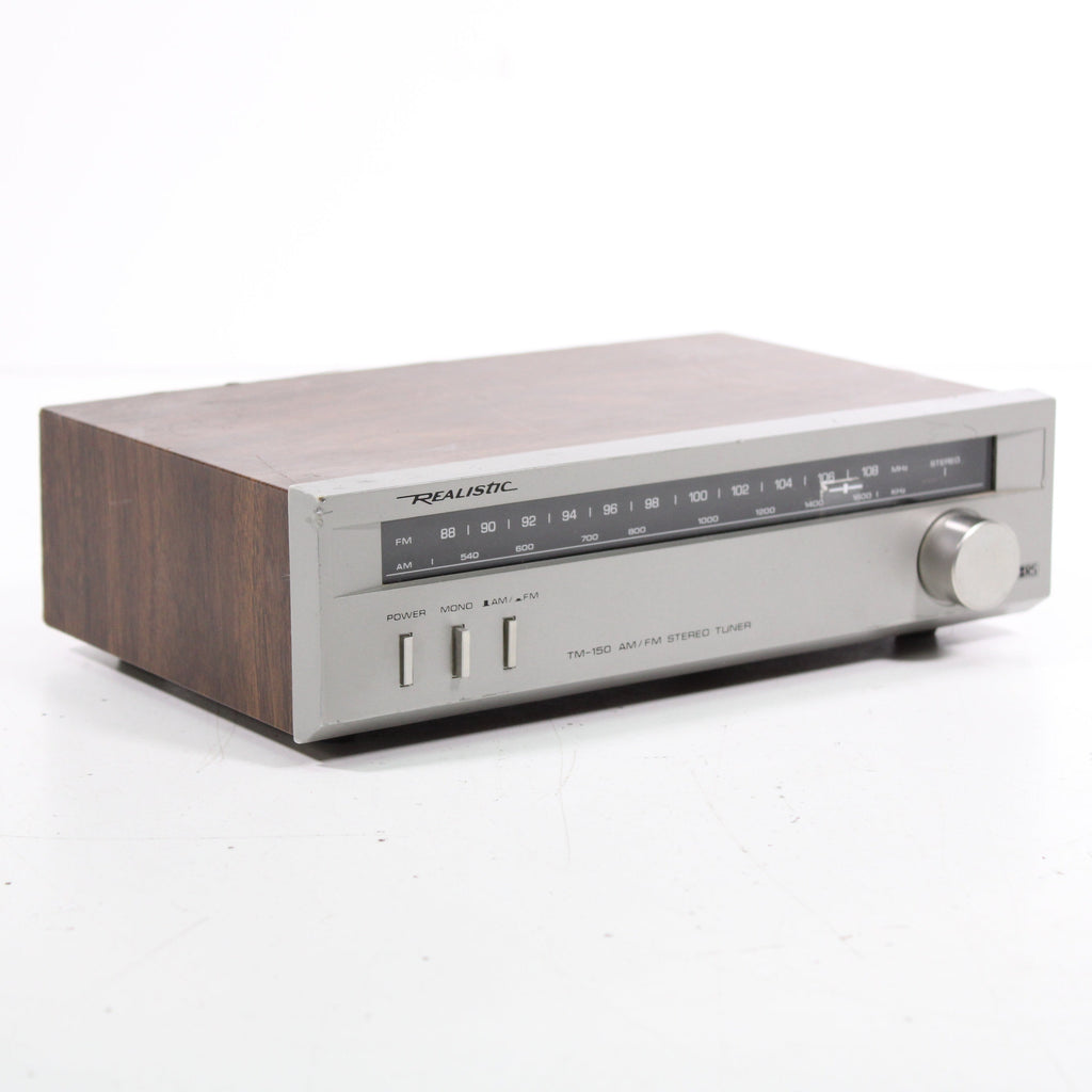 Realistic TM-150 31-1956 Vintage AM FM Stereo Tuner Wooden Case