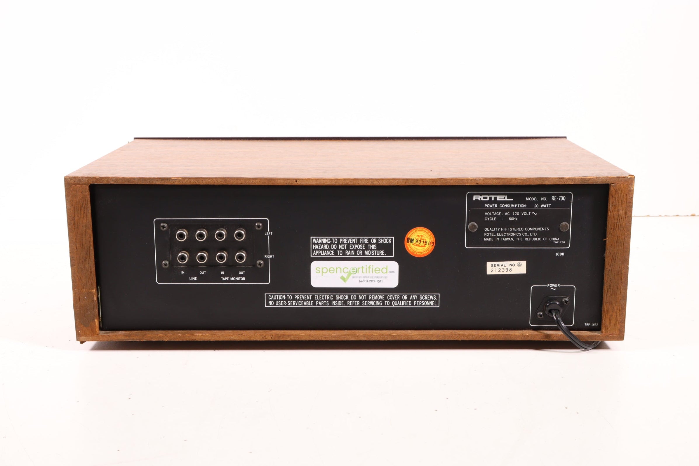 Rotel RE-700 Stereo Graphic Equalizer — SpenCertified