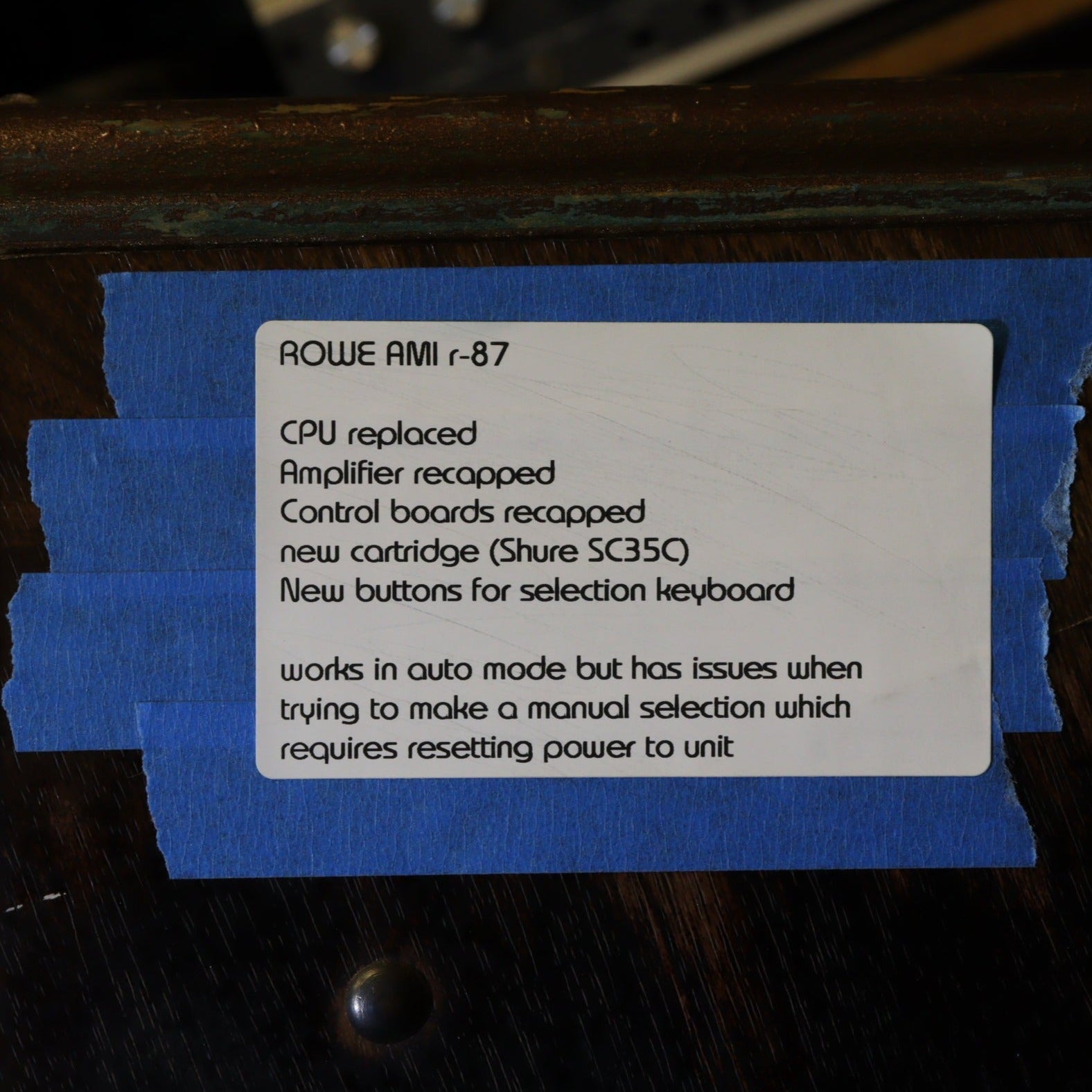 Rowe Ami R-87 Vintage Record Player Vinyl Jukebox (AS IS) (PICKUP ONLY