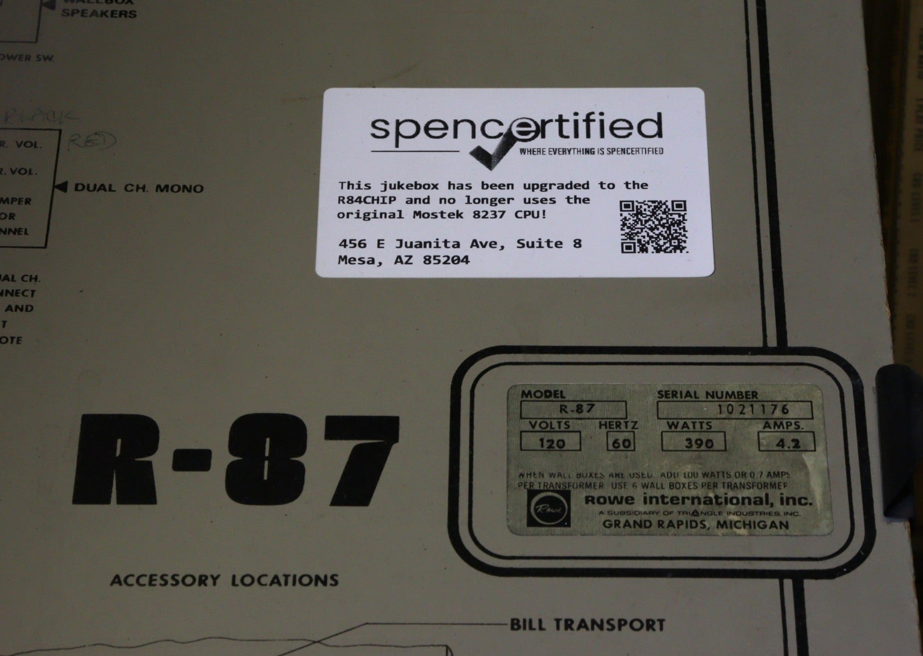 Rowe Ami R-87 Vintage Record Player Vinyl Jukebox (AS IS) (PICKUP ONLY