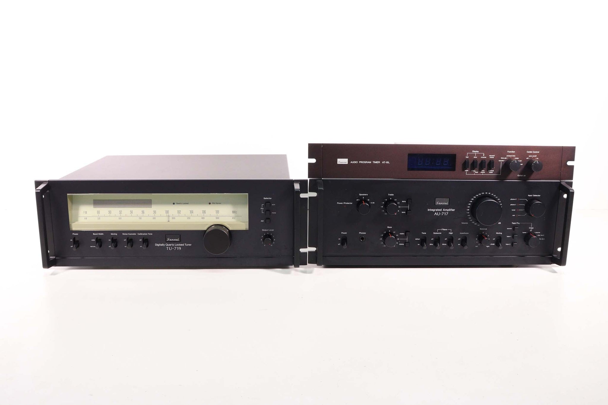 SANSUI BUNDLE AT-15L Timer/TU-719 Tuner/AU-717 Amplifier