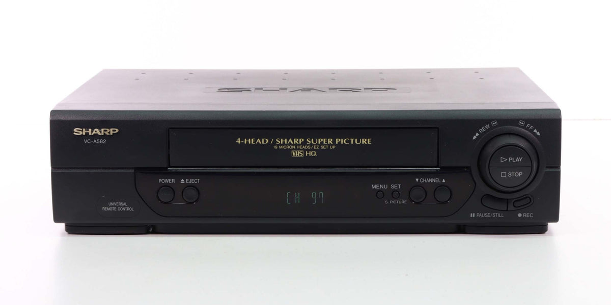 Sharp VC-A582U VHS VCR | 4-Head Hi-Fi Stereo, Refurbished — SpenCertified