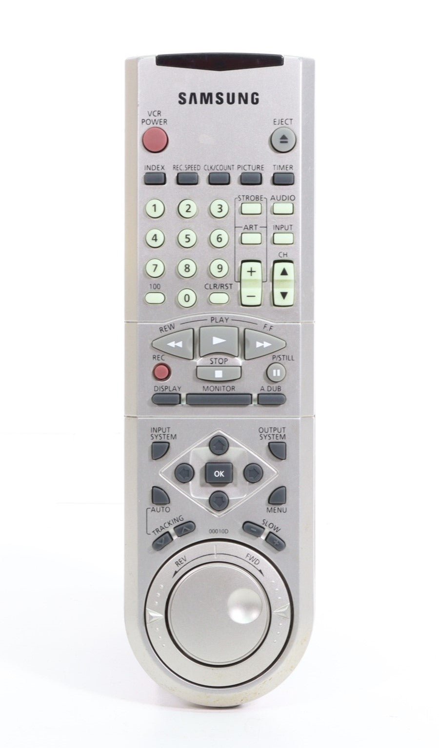 Samsung 00010D Remote Control for VCR SV-5000 SV-7000 — SpenCertified
