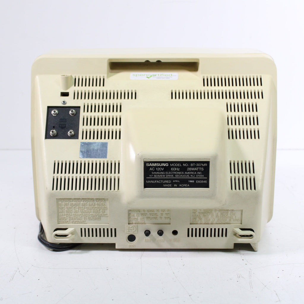 Samsung BT-307MR 12" Portable Dial CRT TV Retro Television (1985) (AS