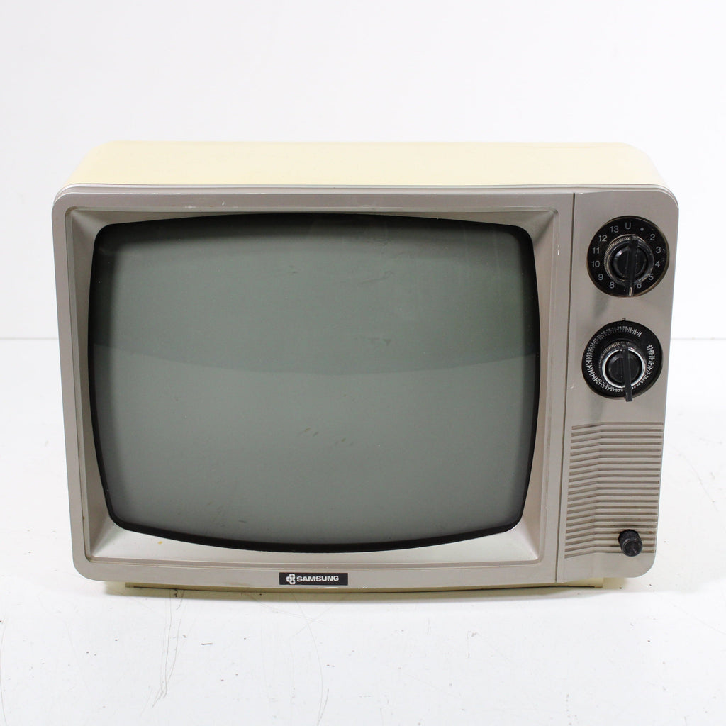Samsung BT-307MR 12" Portable Dial CRT TV Retro Television (1985) (AS