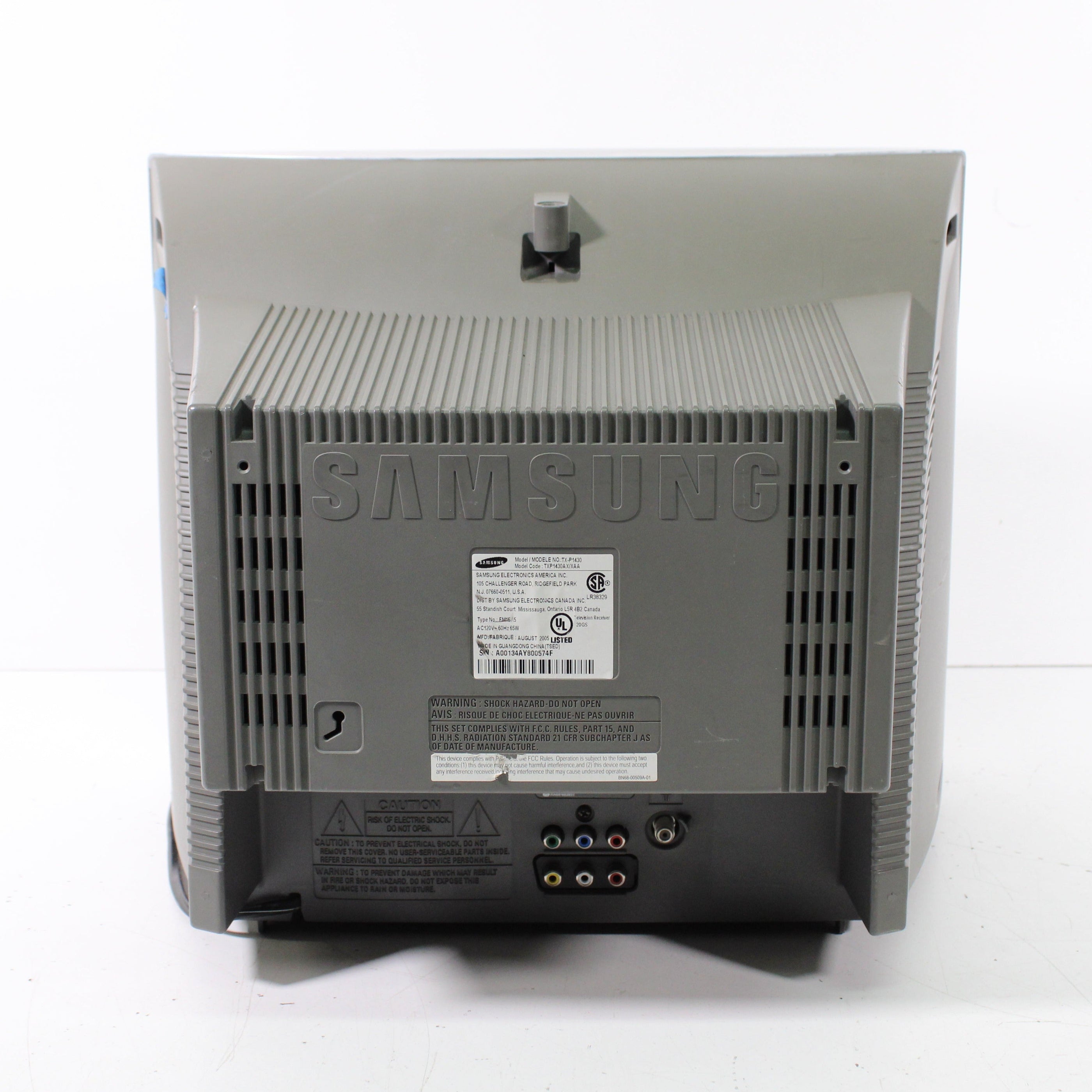Samsung TX-P1430 14" DynaFlat Retro Gaming CRT Color TV Component Comp ...