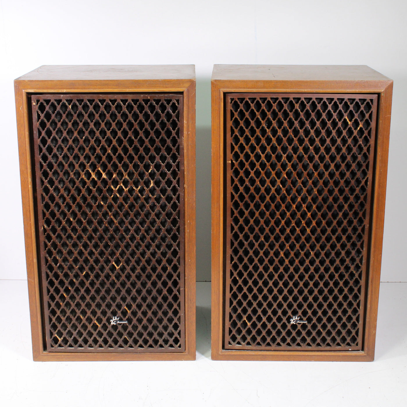 Sansui SP-1500 3-Way Loudspeaker System Floorstanding Speaker Pair (19 ...