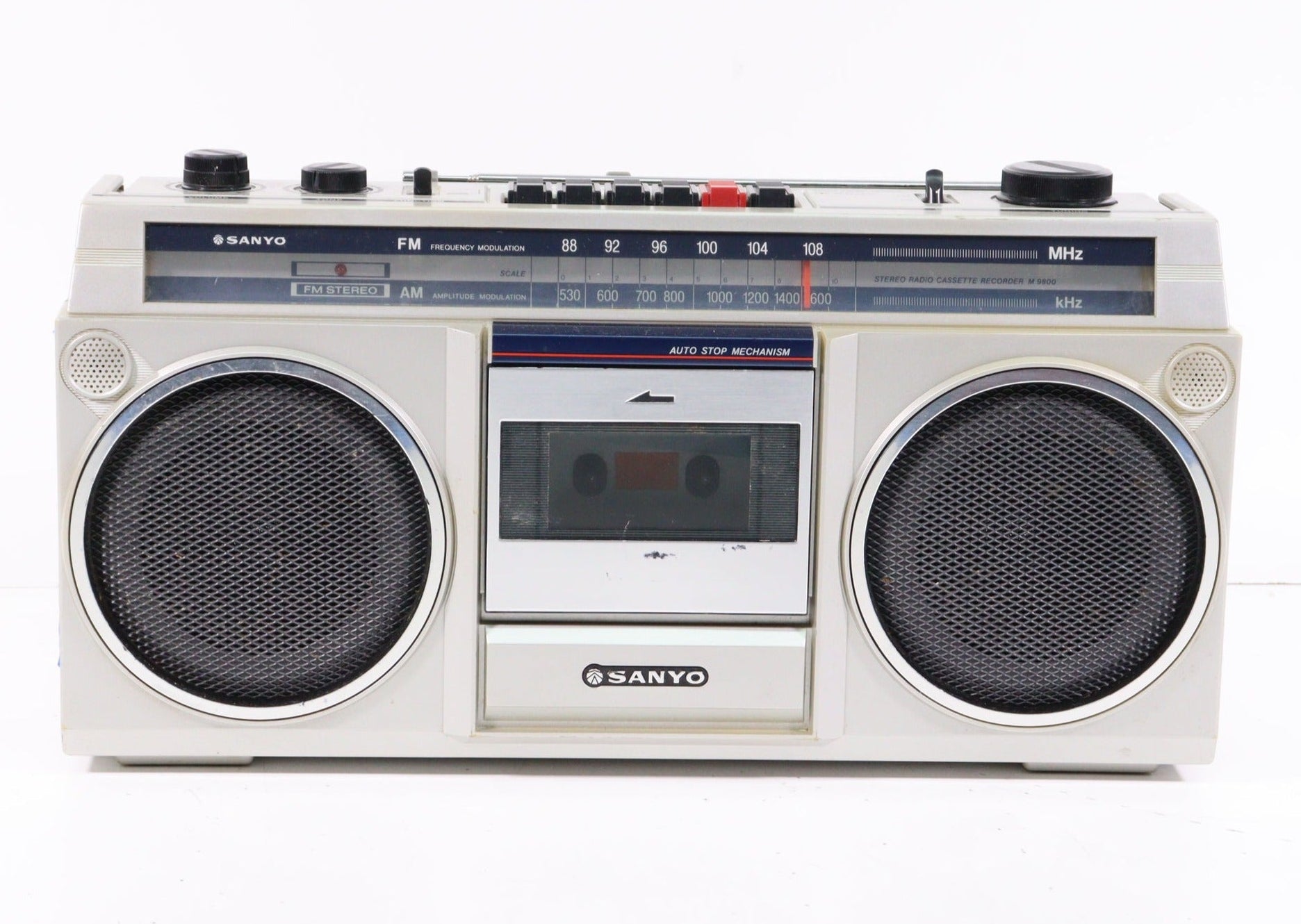 Sanyo M 9800 Portable AM FM Stereo Radio Cassette Recorder — SpenCertified