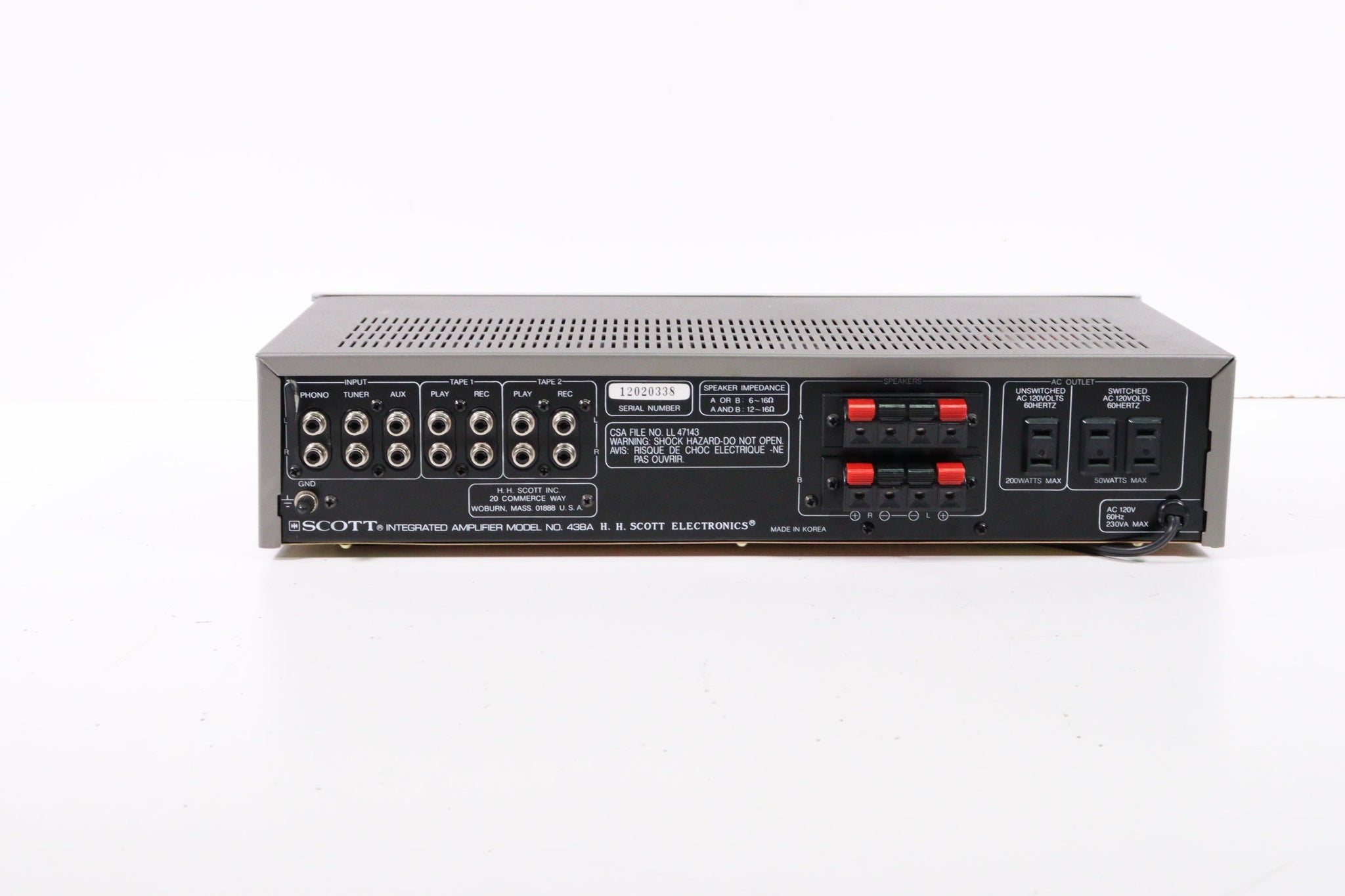 Scott 438A Integrated Stereo Amplifier