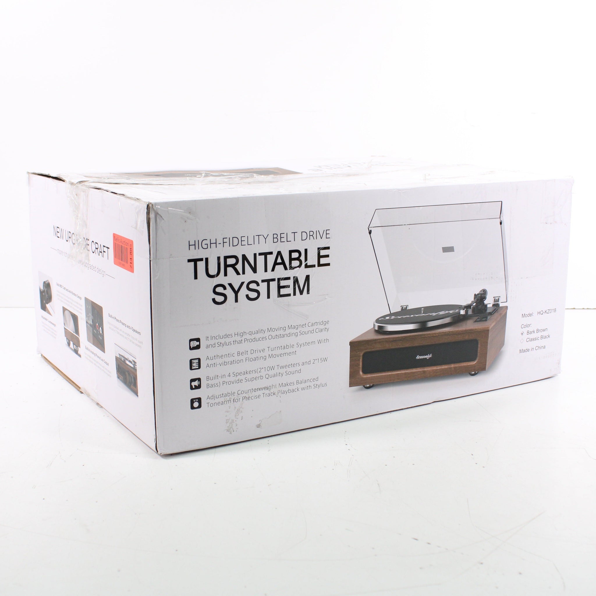 Seasonlife HQ-KZ018 Turntable Record Player with Built-in HiFi Speaker