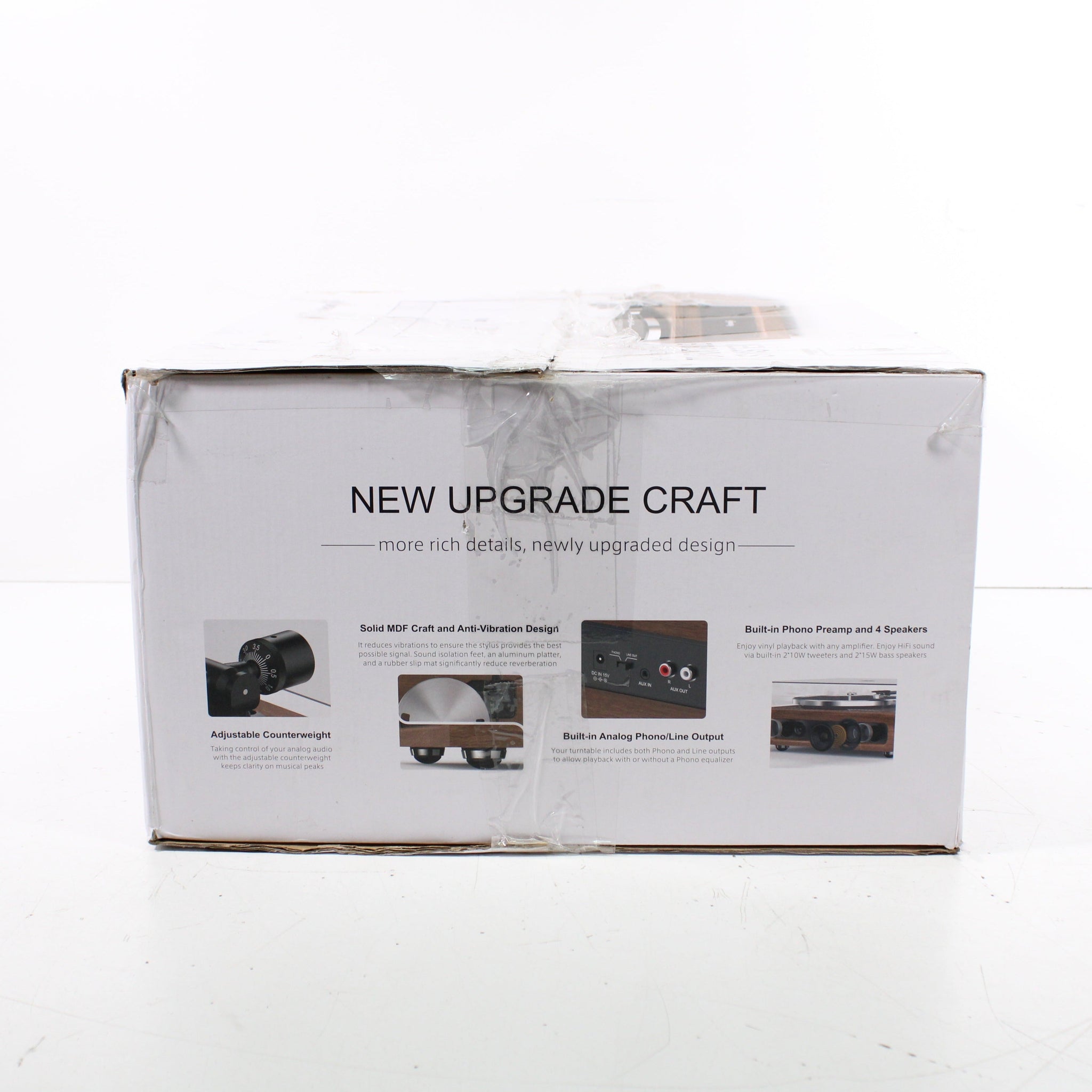 Seasonlife HQ-KZ018 Turntable Record Player with Built-in HiFi Speaker