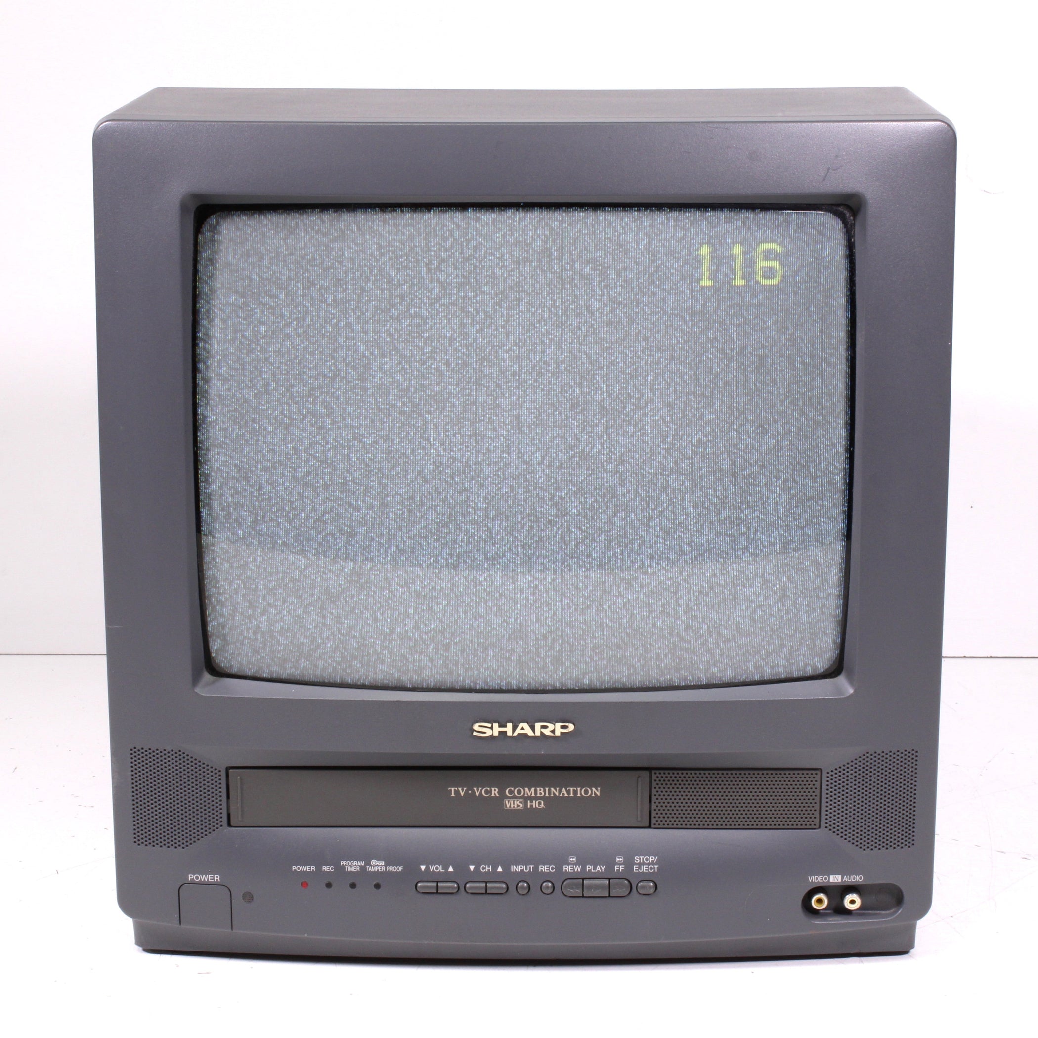 Sharp 13VT-L100 13" CRT Television TV VCR Combo RF, Mono AV Inputs (19 ...